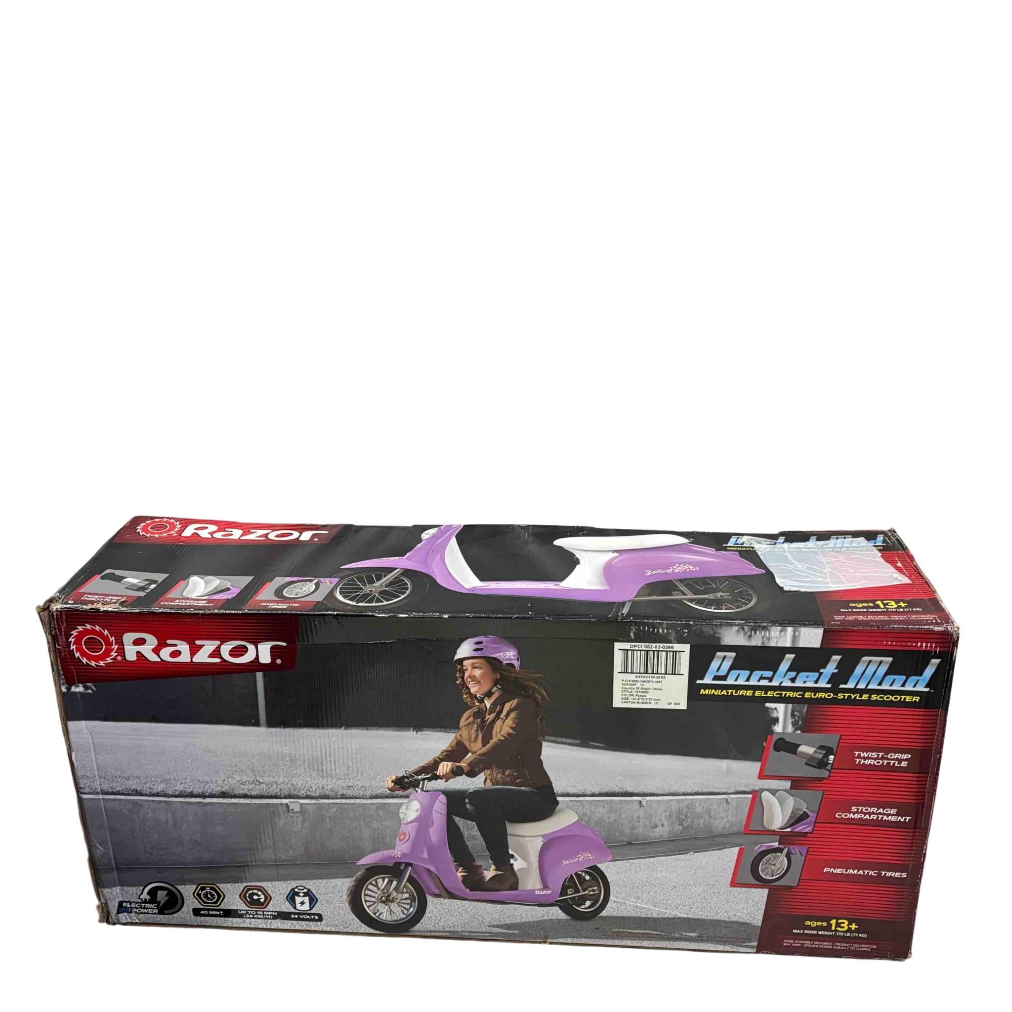 Razor Pocket Mod Betty 24V Miniature Euro-Style Electric Scooter ...