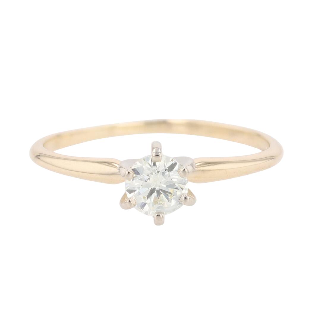 .49ct Round Cut Diamond Solitaire Engagement Ring 14k Yellow Gold Size 9