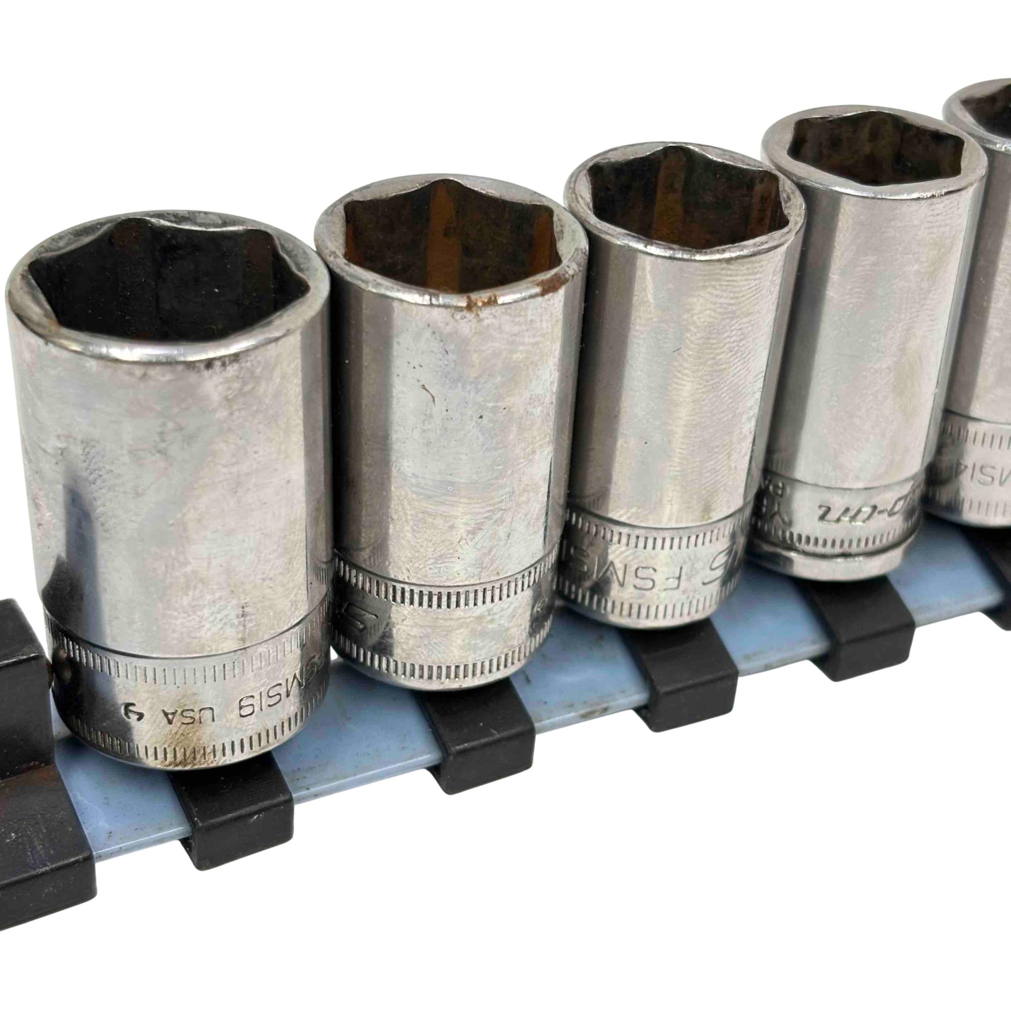 Snap-on 12 pc 3/8" Drive 6-Point Metric Flank Drive Socket Set 212FSMSY