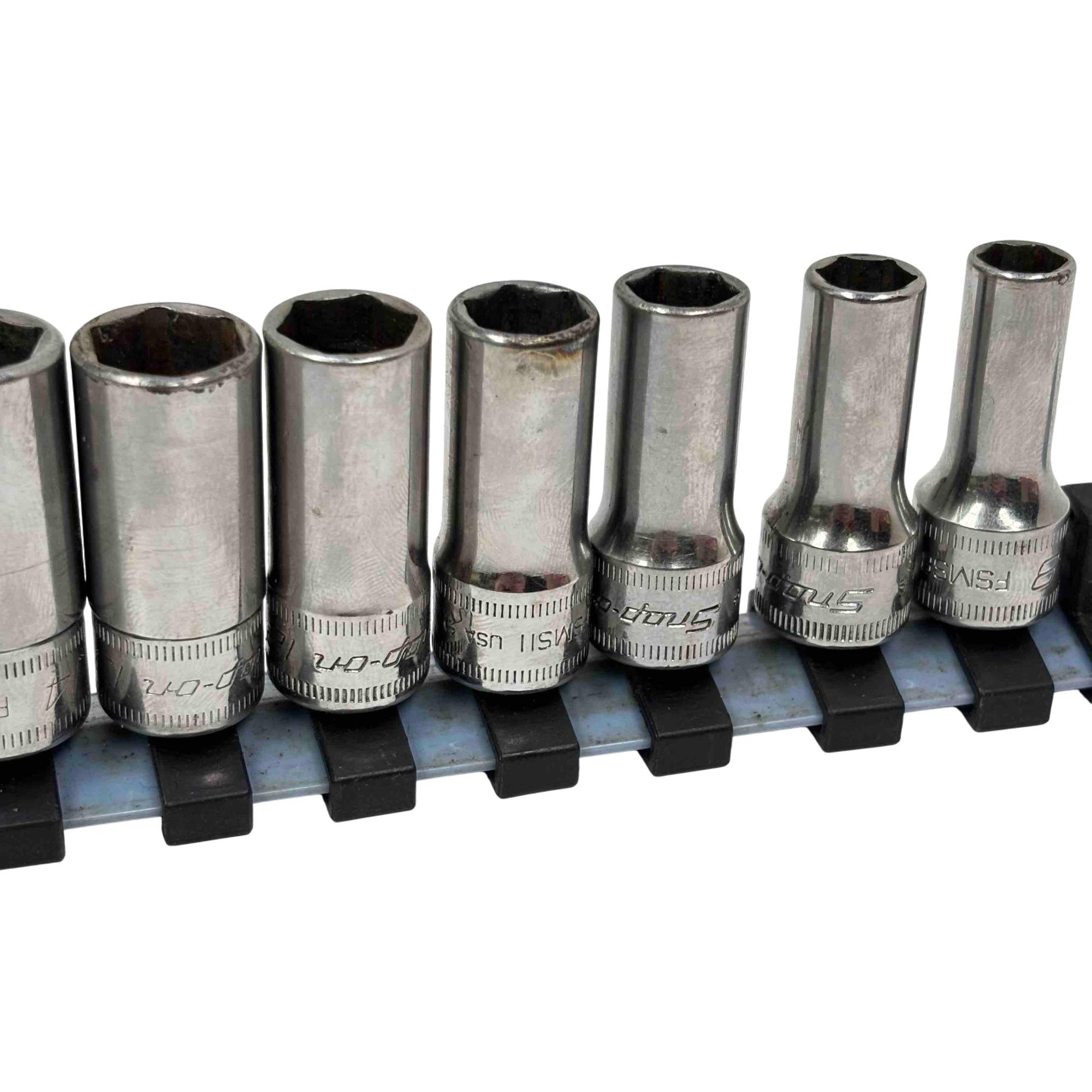 Snap-on 12 pc 3/8" Drive 6-Point Metric Flank Drive Socket Set 212FSMSY