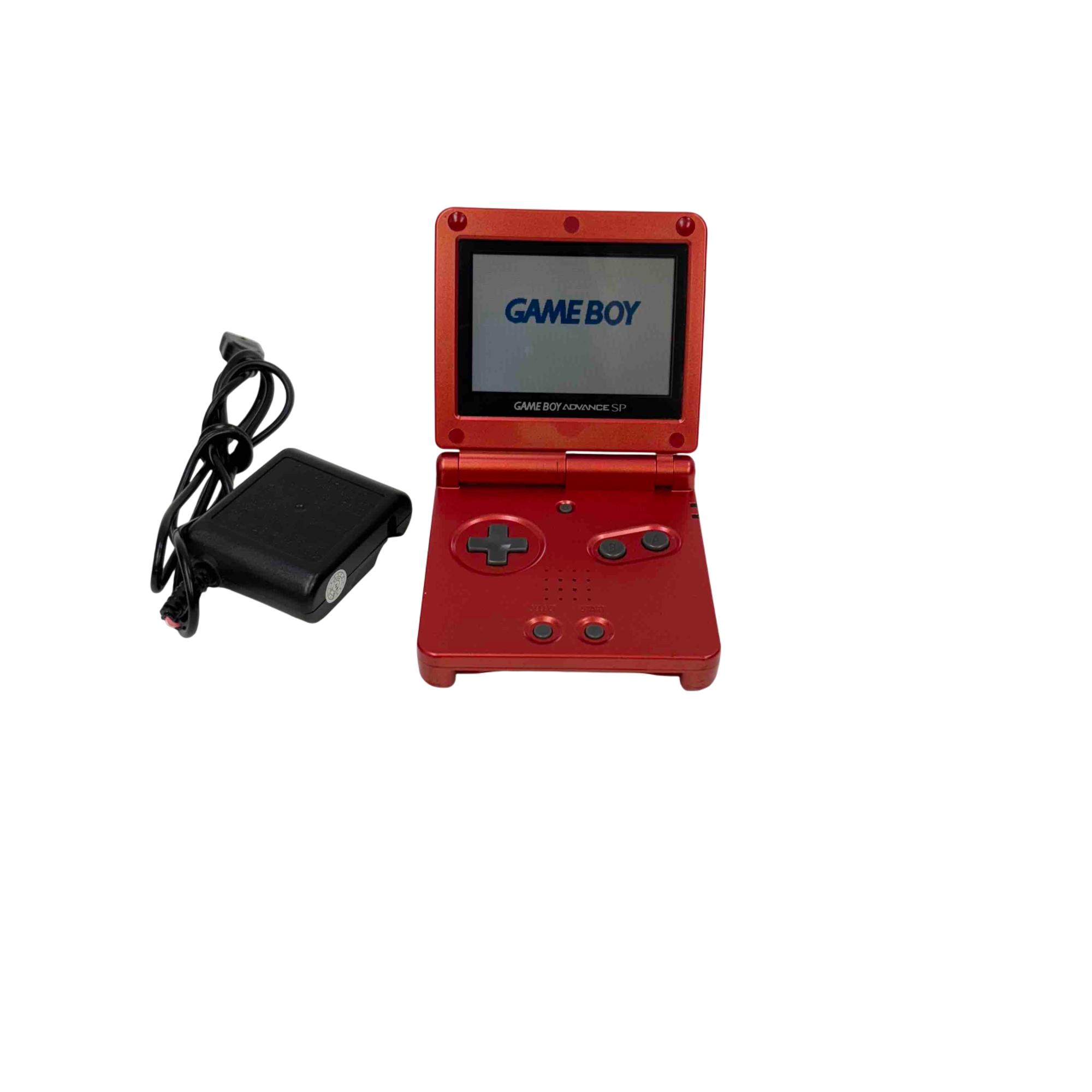 Nintendo Game Boy Advance SP Flame Red AGS-001 Handheld Console 0859
