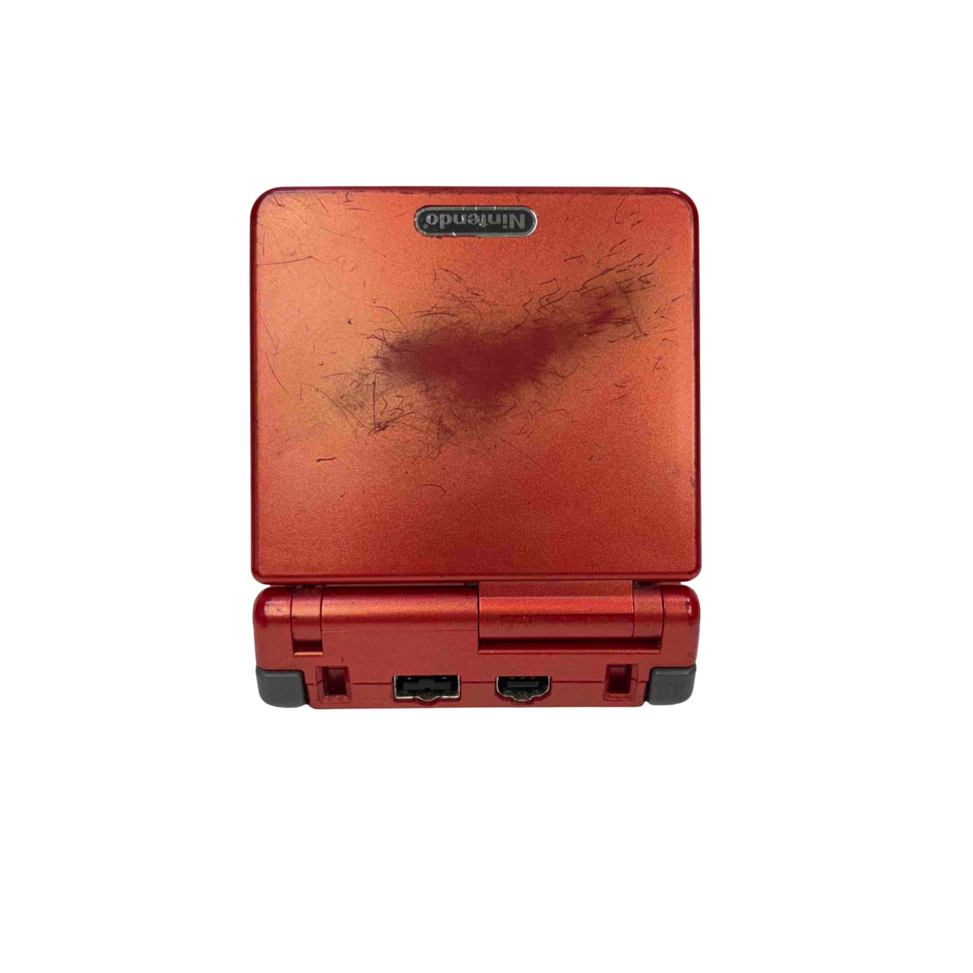 Nintendo Game Boy Advance SP Flame Red AGS-001 Handheld Console 0859