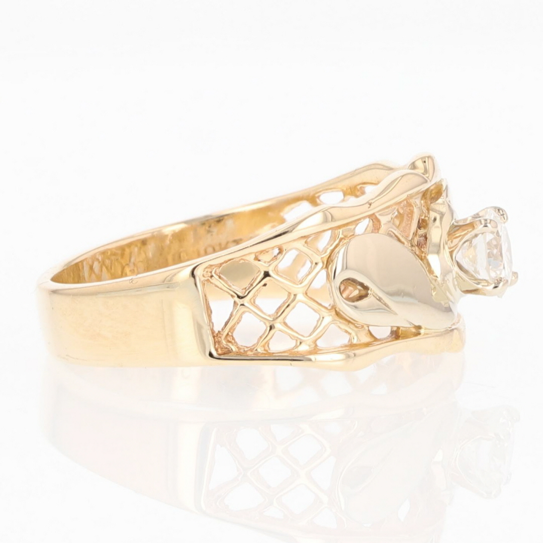 .33ct Diamond Solitaire Mesh Openwork Engagement Ring 10k Multi-Tone ...