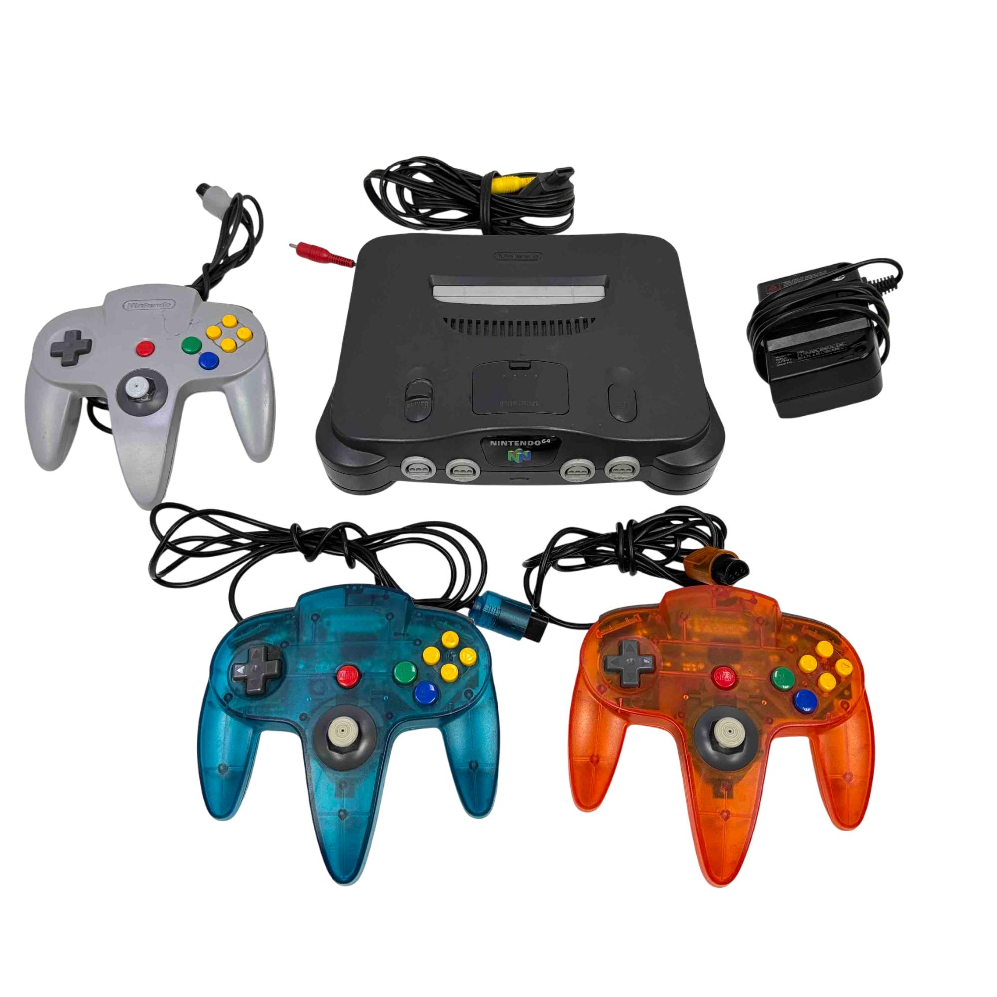 Nintendo N64 NUS-001 Video Game Console Bundle