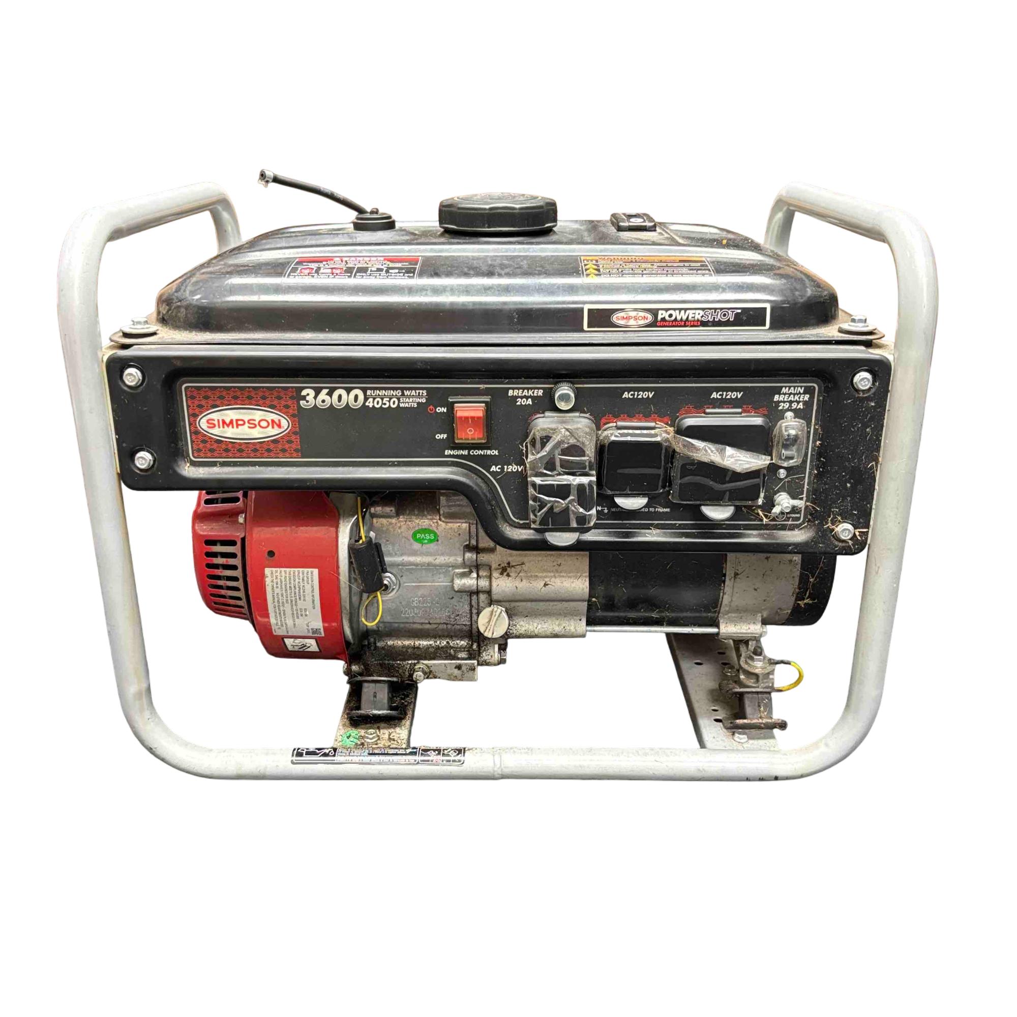Simpson PowerShot SPG3640 Gas-Powered 3600 Watt Generator - Local ...
