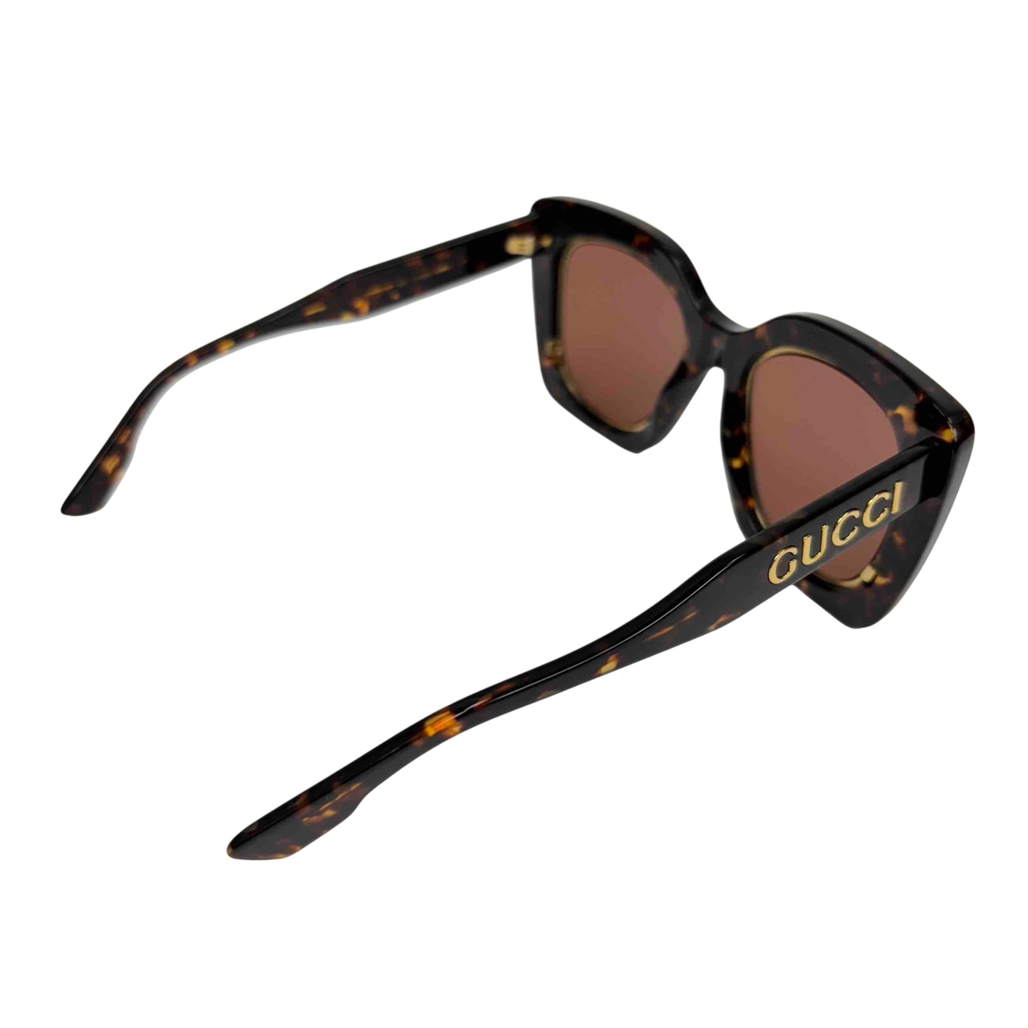 Gucci GG1151S Havana Tortoise Shell Square Sunglasses