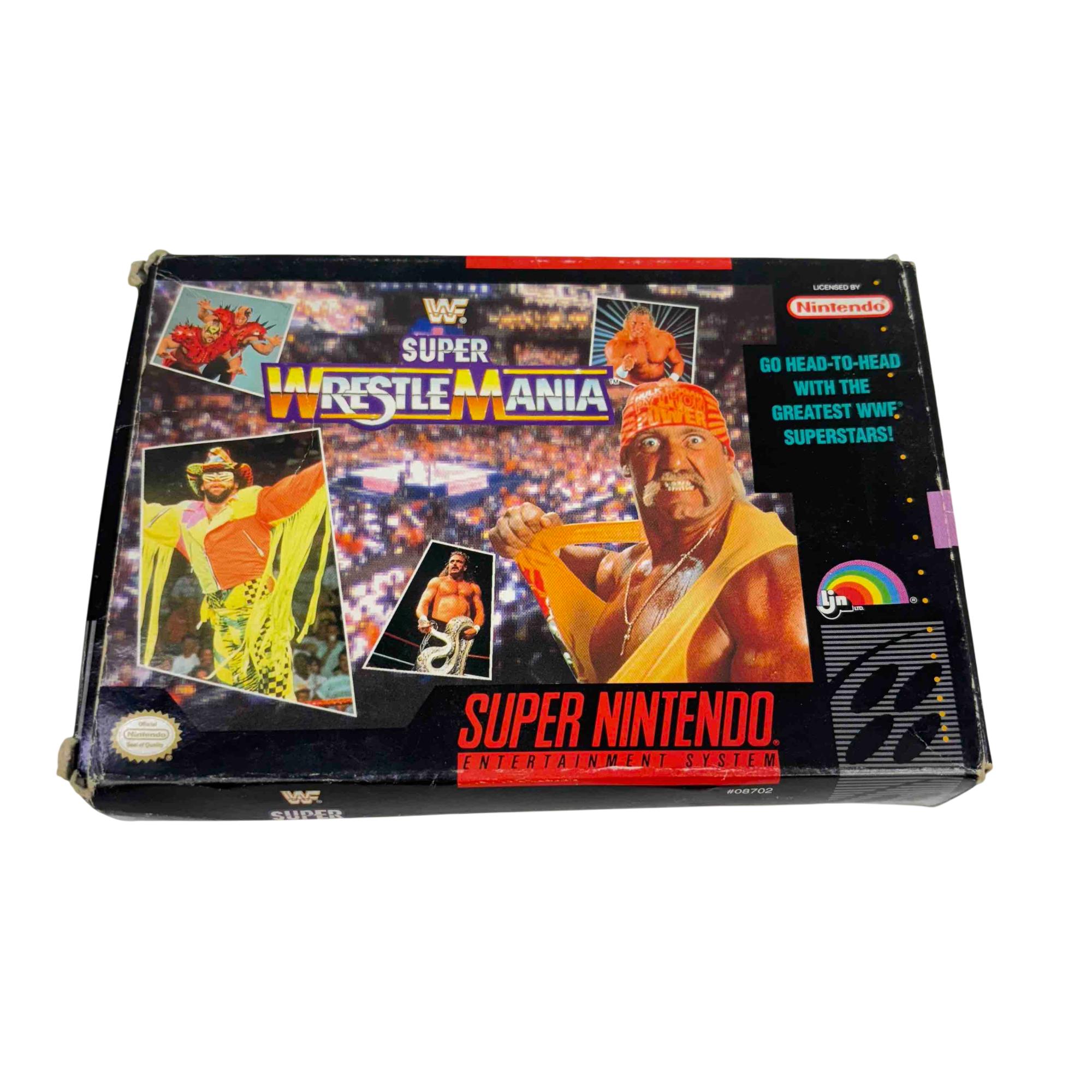 LJN WWF Super WrestleMania Game Cartridge SNS-WF-USA SNES Video Game