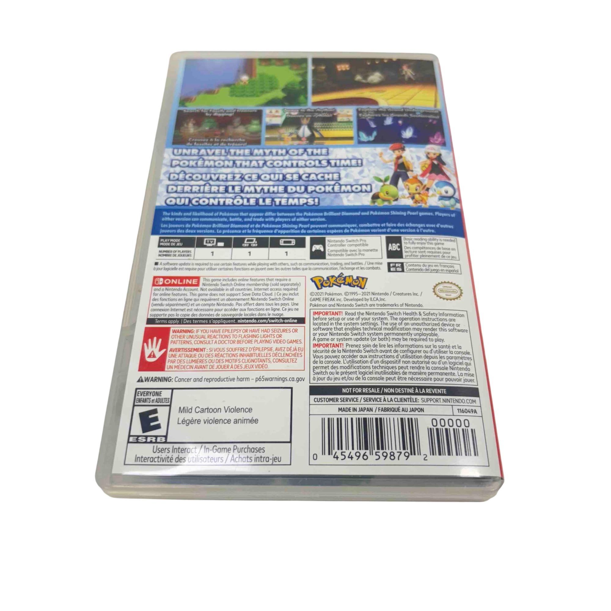 Nintendo Pokémon Brilliant Diamond Switch Game LA-HAX7QA-USA