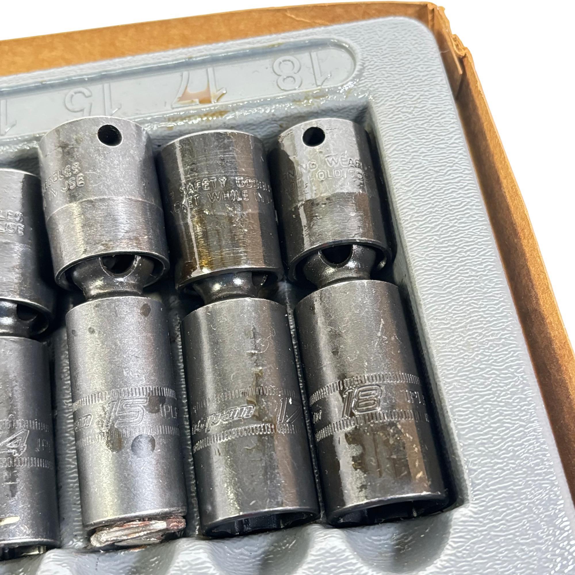 Snap-On Tools 207IPLFM 3/8" Metric Impact Swivel Socket Set - 15mm ...