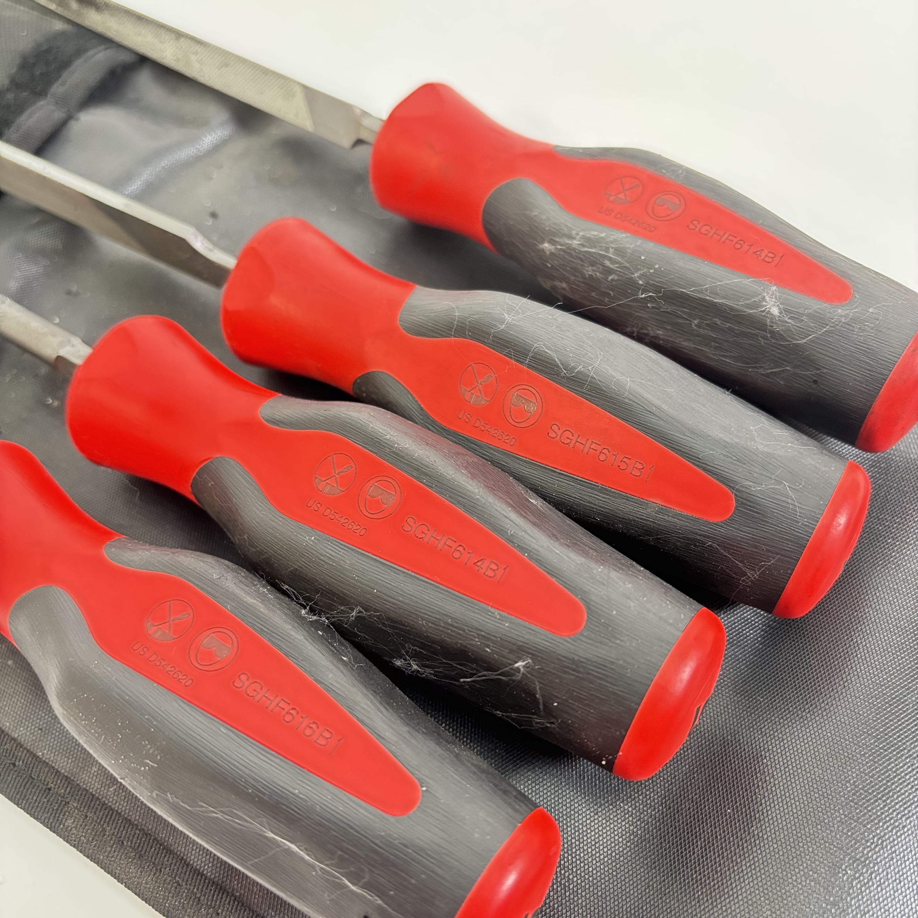Snap-On Tools SGHBF500A 4-Piece File Set - Red/Black