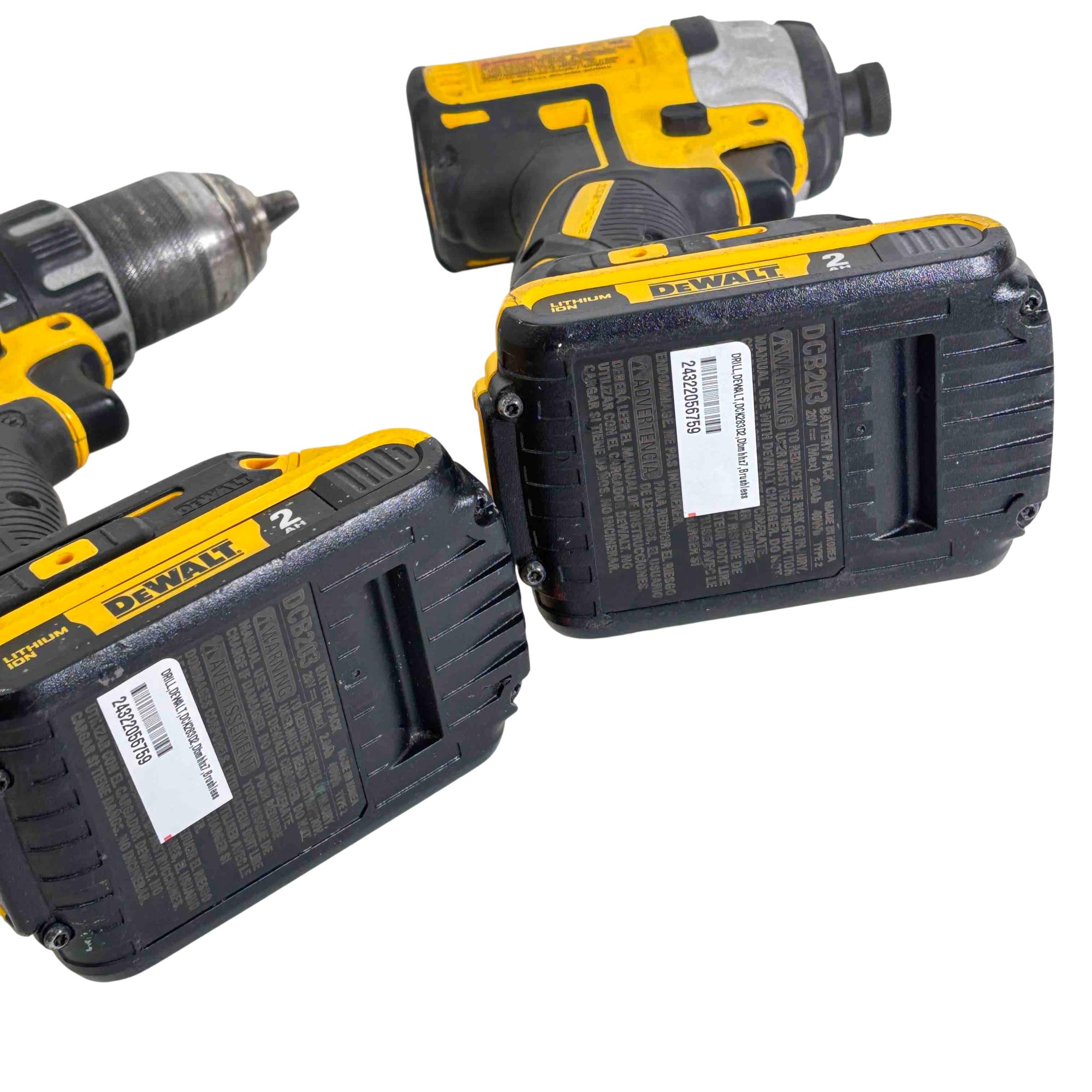 DeWalt 20V Lithium-ion DCD791 1/2'' Drill & DCF887 1/4'' Drive Impact ...