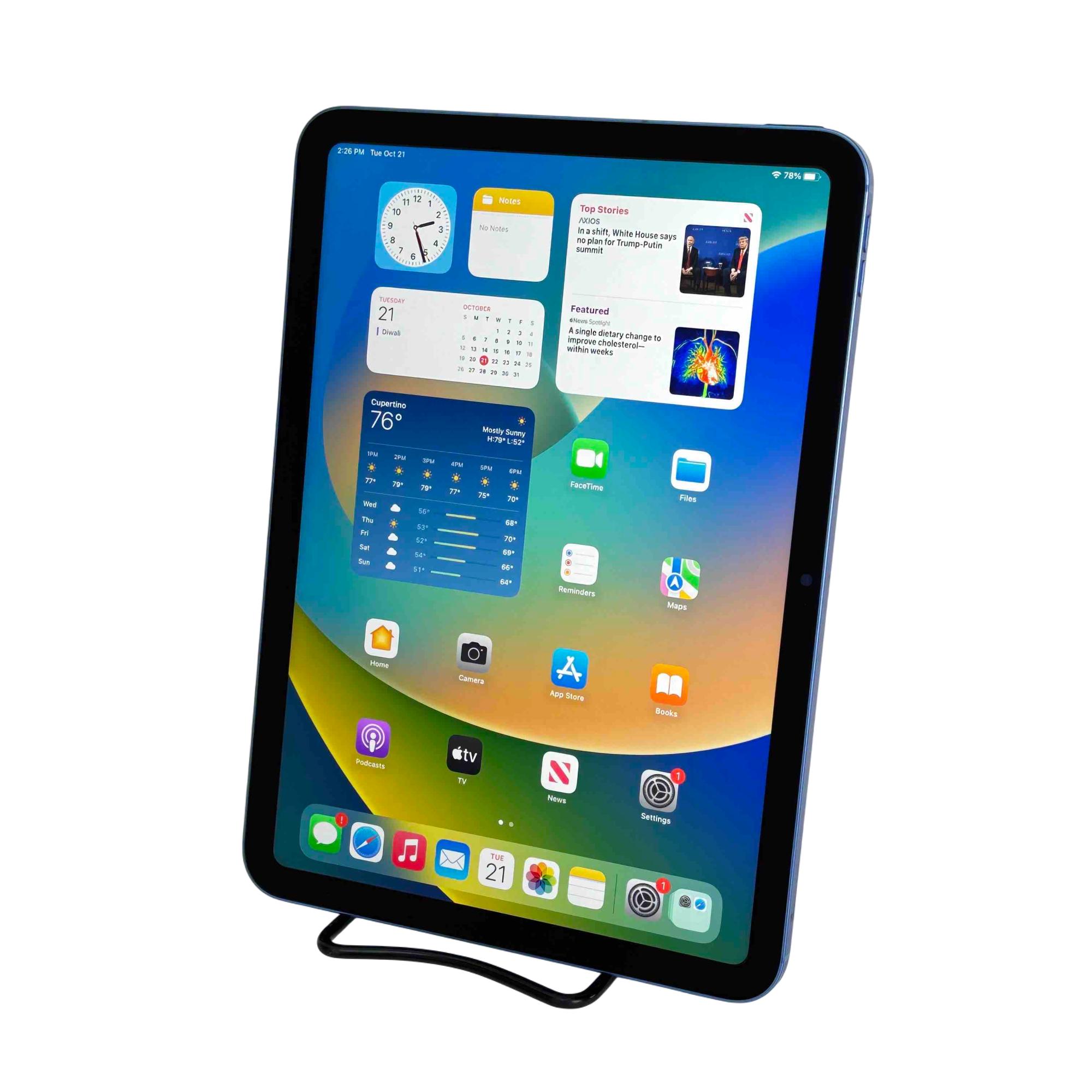 Apple iPad 10th Gen MQ6K3LL/A 64GB Wi-Fi Cellular iOS 10.9'' Tablet - Blue