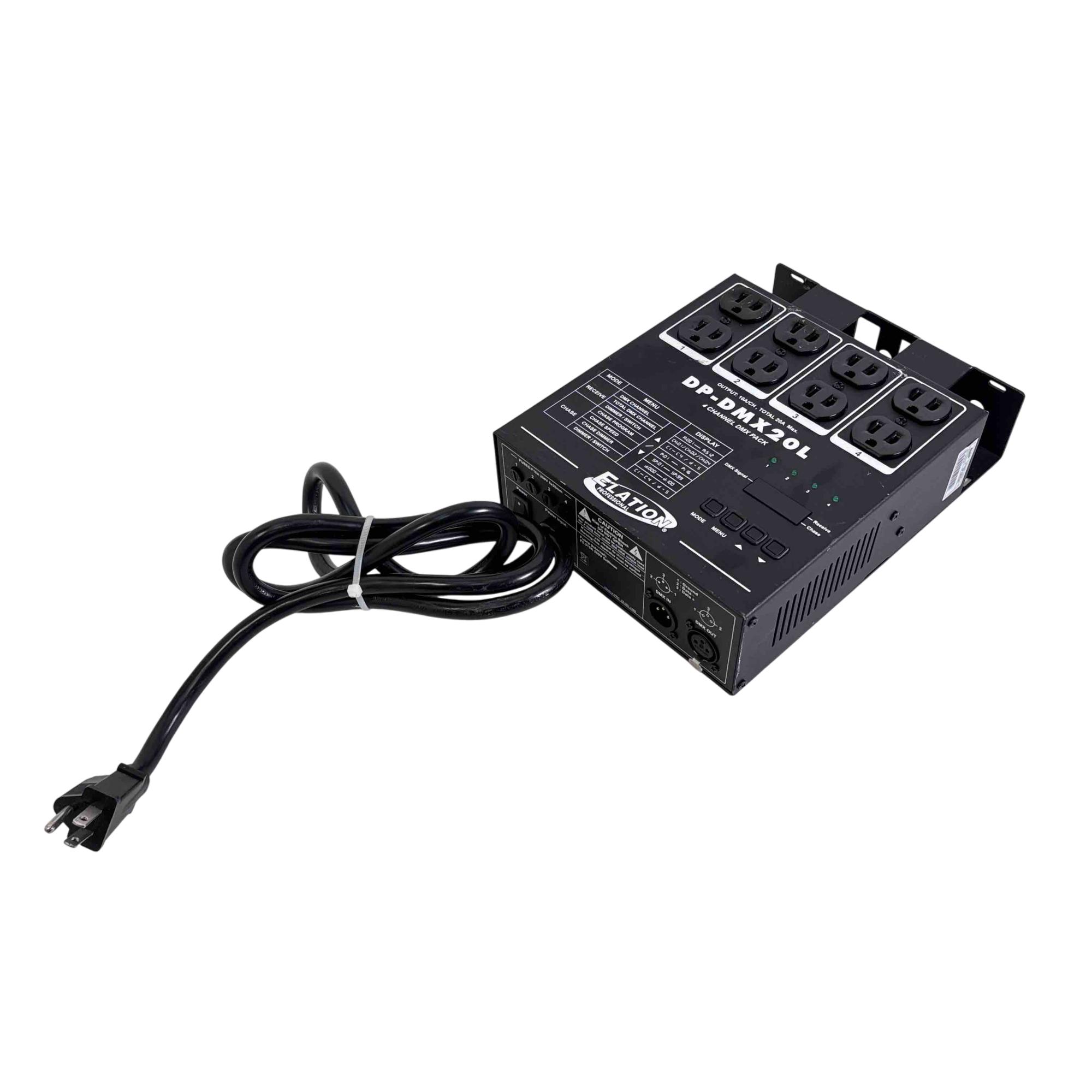 Elation DP-DMX20L 4-Channel DMX Dimmer/Switch Pack - 8627