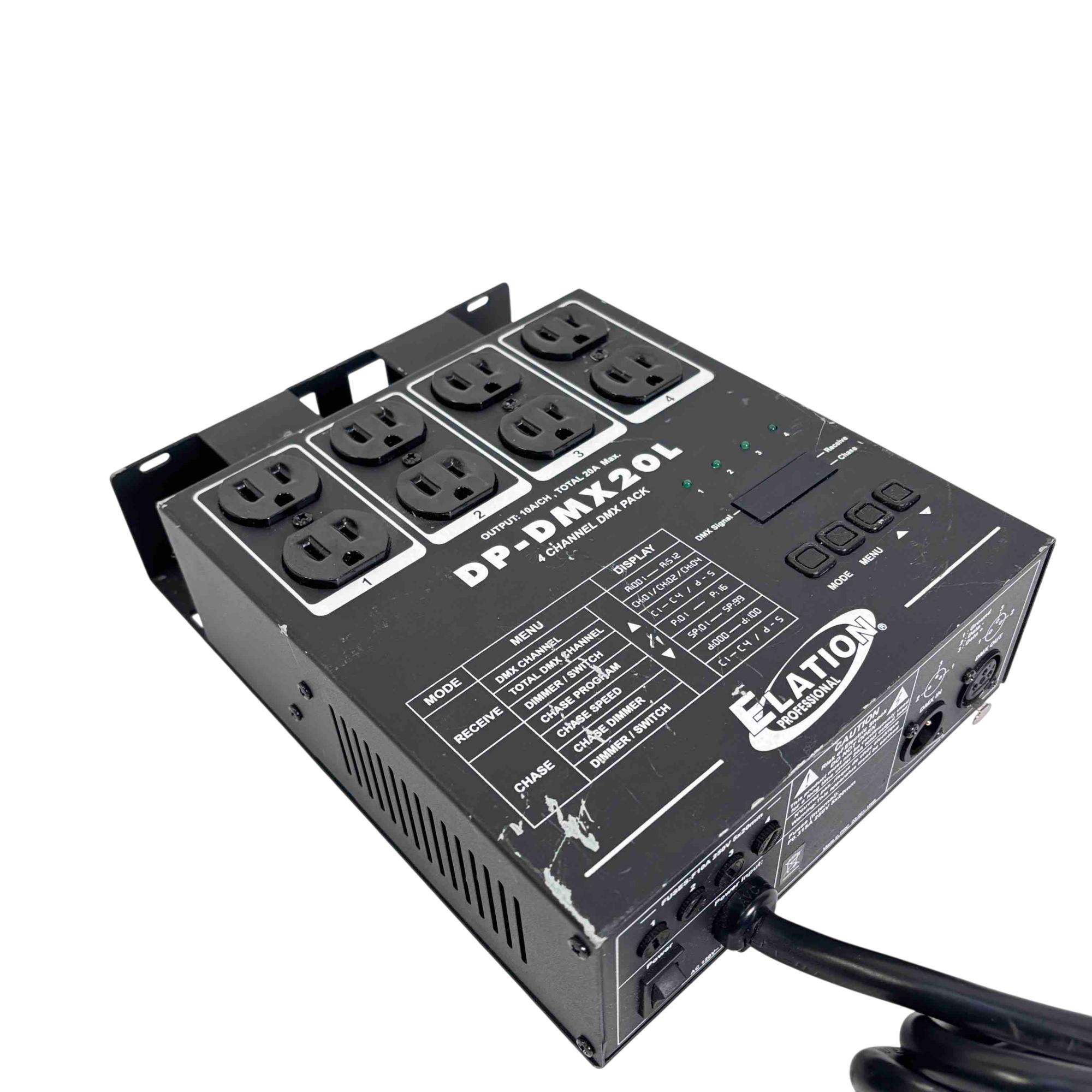 Elation DP-DMX20L 4-Channel DMX Dimmer/Switch Pack - 8629