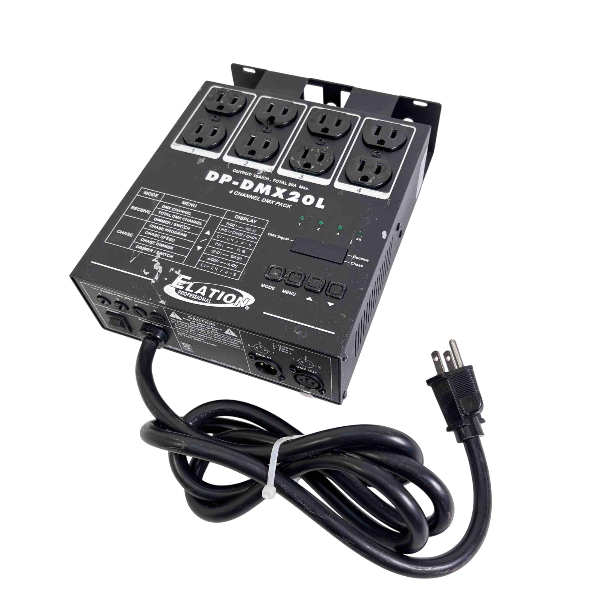 Elation DP-DMX20L 4-Channel DMX Dimmer/Switch Pack - 8630