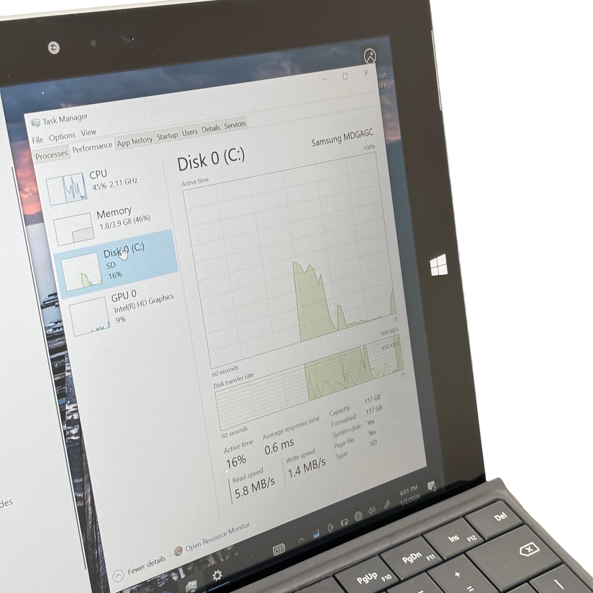Microsoft Surface 3 (1645) Intel Atom x7-Z8700 1.6GHz 4GB 128GB SSD 10.8''