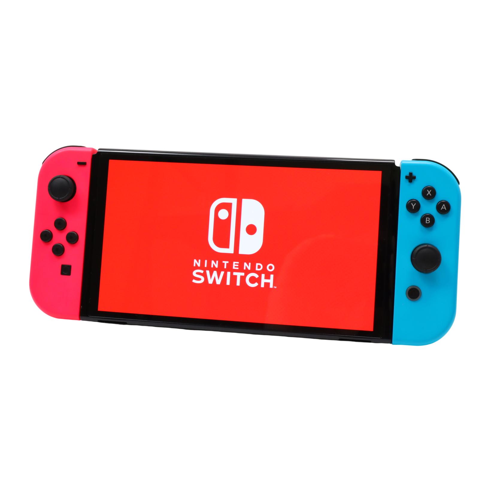 Nintendo Switch OLED HEG-001 64GB Video Game Console - Neon Pink/Blue ...