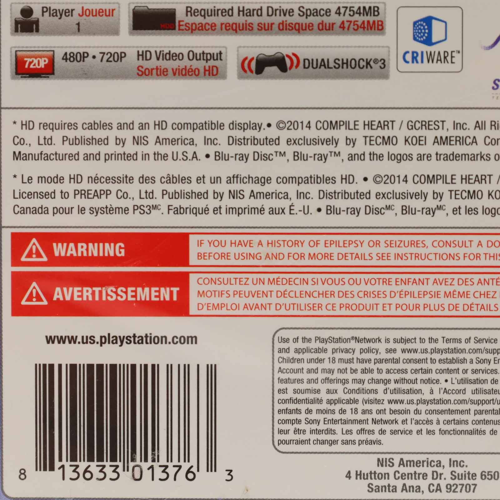 Mugen Souls Z (Sony PlayStation 3, 2013) - Complete-in-Box - CIB