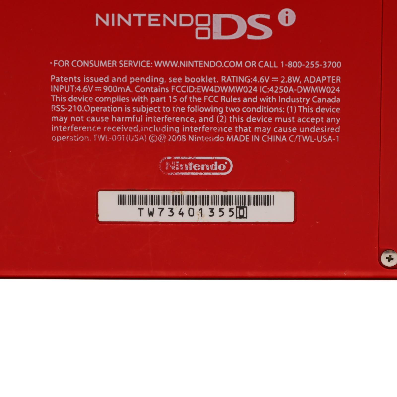 Nintendo DSi TWL-001 Dual-Screen Handheld Video Game System - Red (7151)