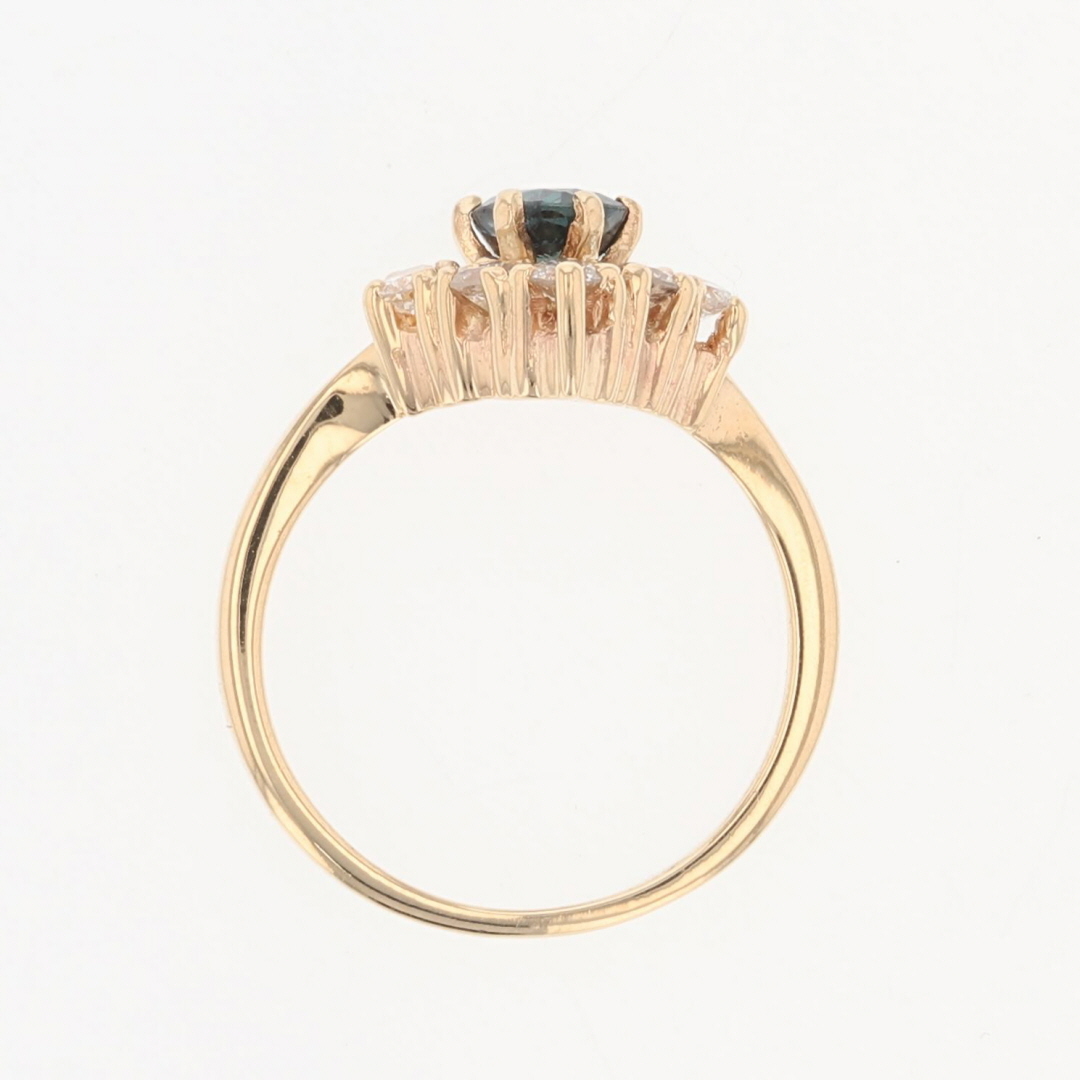 .46ctw Sapphire with Diamond Accents Chevron Style Ring 14k Yellow Gold ...