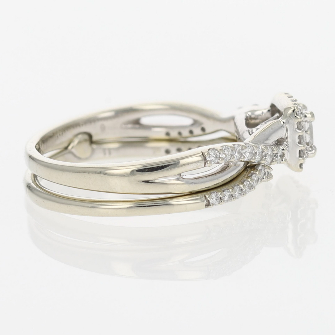 .67ctw Princess Cut Diamond Halo Wedding Set Rings 10k White Gold Size 8