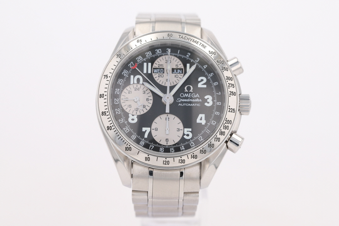 Omega Speedmaster Black Dial Chronograph Automatic Stainless Steel Men ...