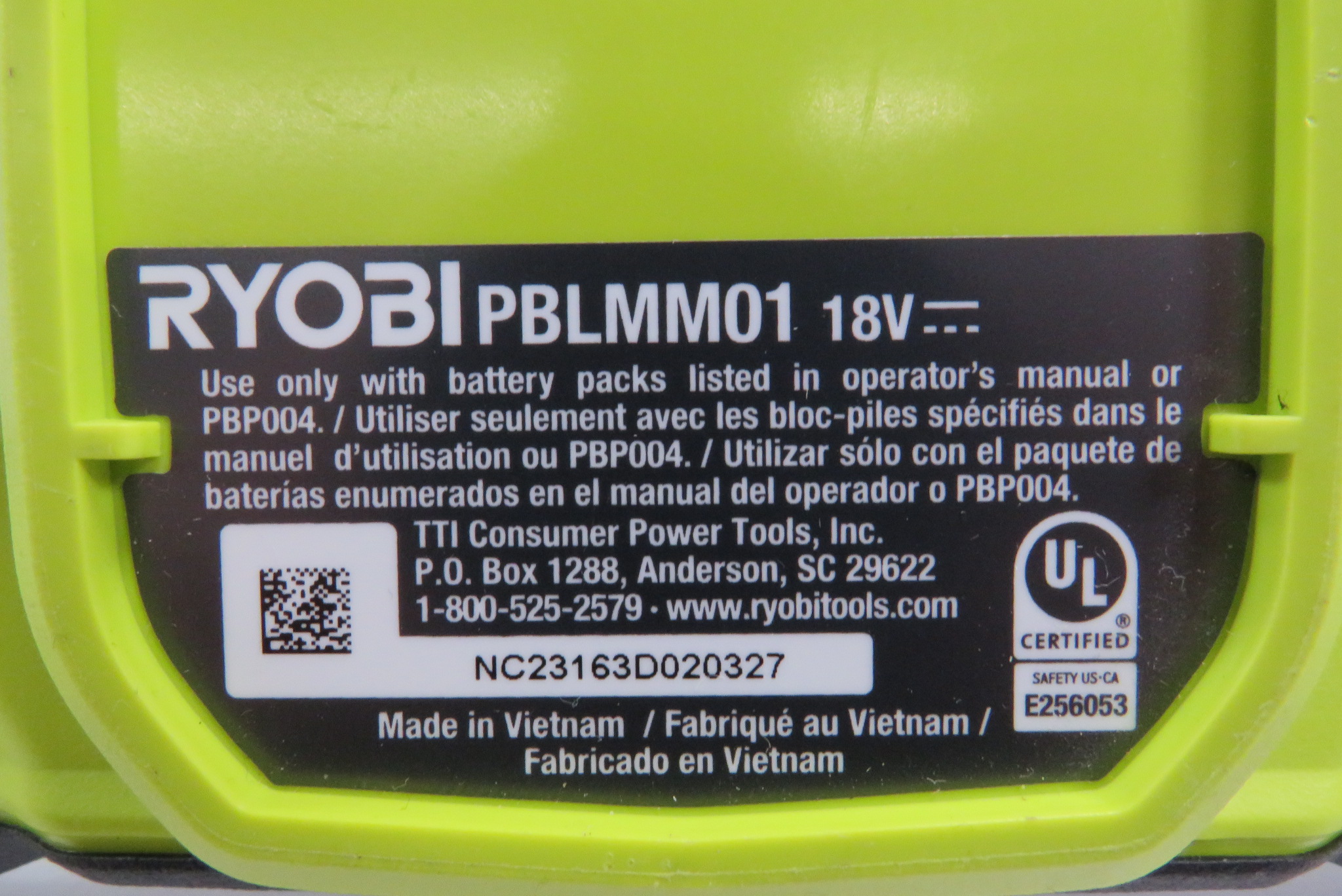 Ryobi PBLMM01 ONE+ 18V HP 1/2" Brushless Cordless Mud Mixer