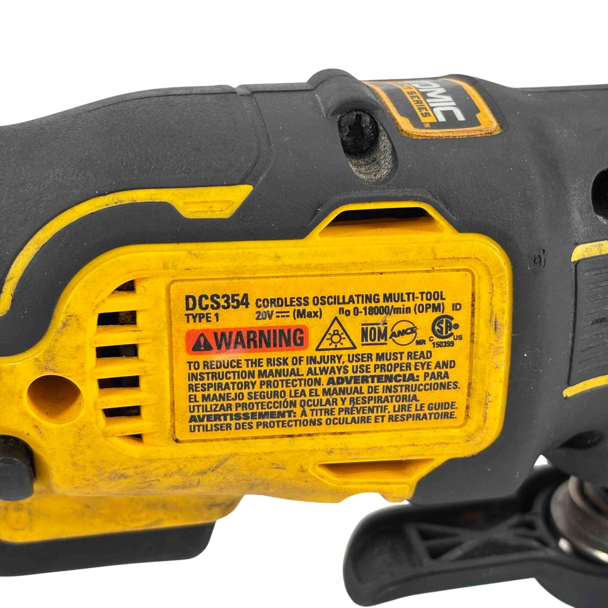 DEWALT DCS354 ATOMIC 20-Volt MAX Cordless Brushless Oscillating Multi-Tool