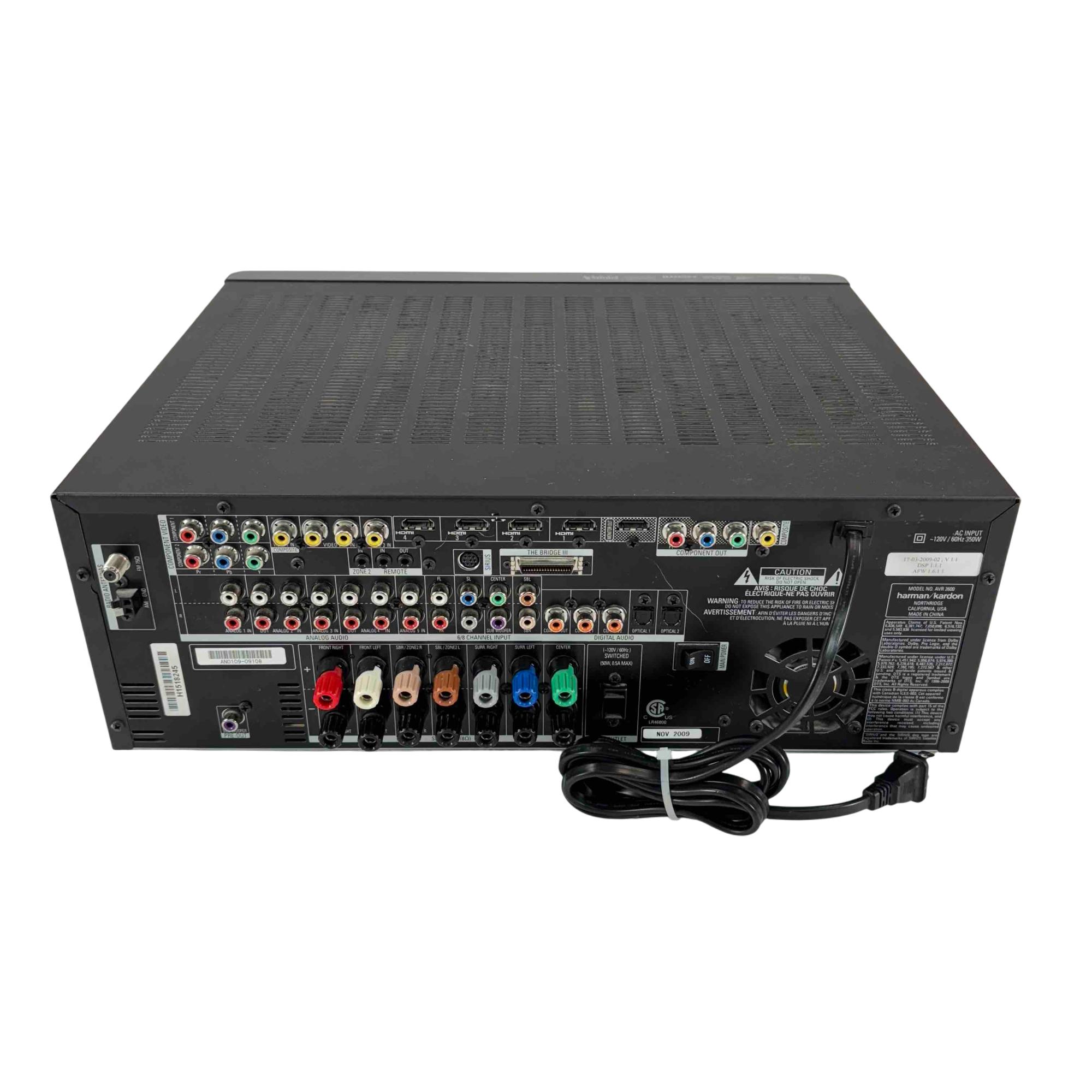 Harman Kardon AVR-2600 7.1-Channel 20-20,000 Hz Home Theater Receiver