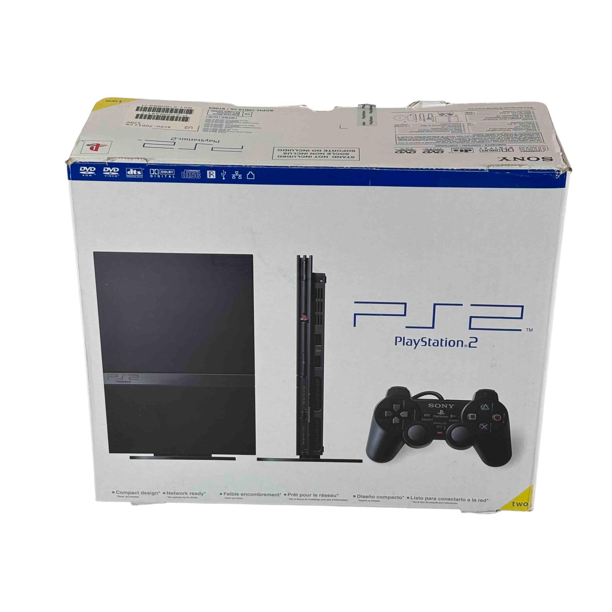 Sony PlayStation 2 Slim SCPH-70012 Charcoal Black Home Video Game Console
