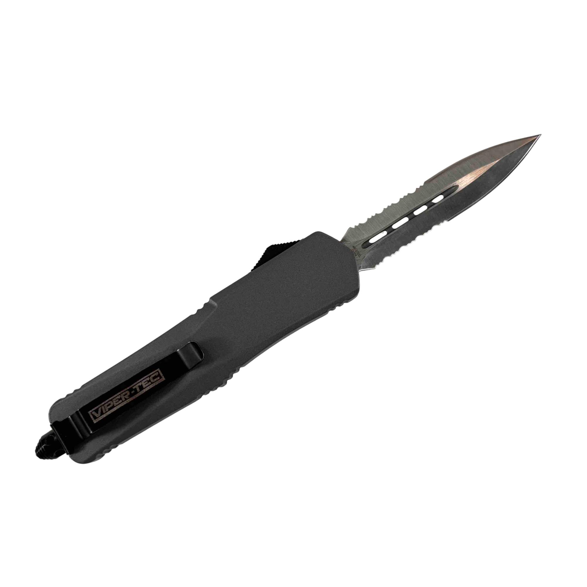 Viper-Tec Grey Ghost OTF Double Edge 3.5" Blade Zinc Alloy Handle Knife