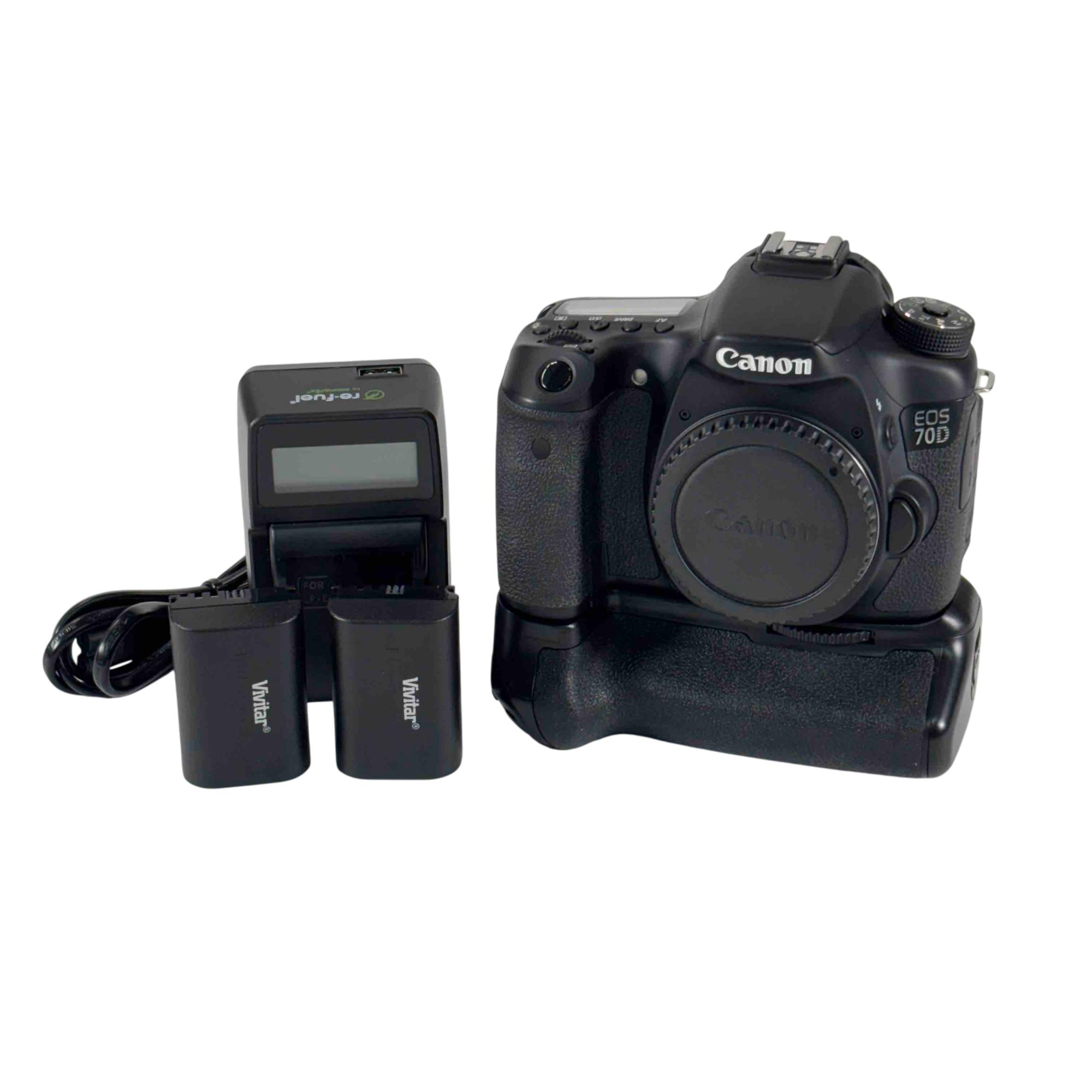 Canon EOS 70D 20.2MP APS-C CMOS 3-Inch Swivel Screen DSLR Digital Camera