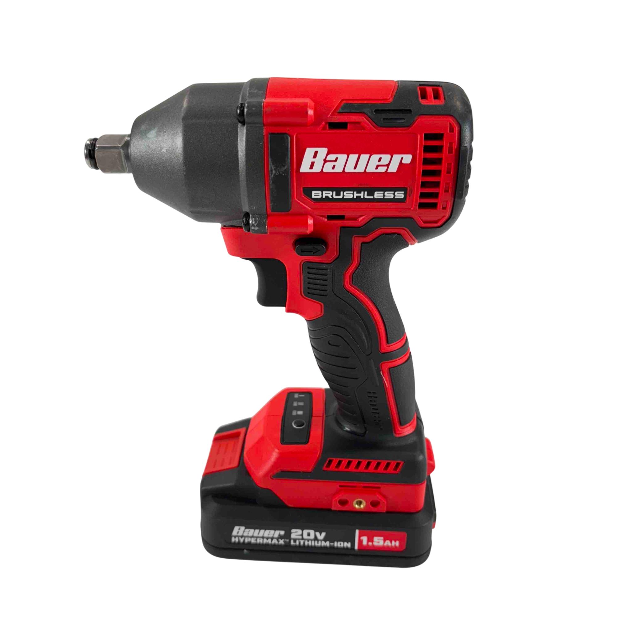 Bauer 2085C-BR 20V Brushless Cordless Li-Ion 1/2 in. 3-Speed Impact Wrench