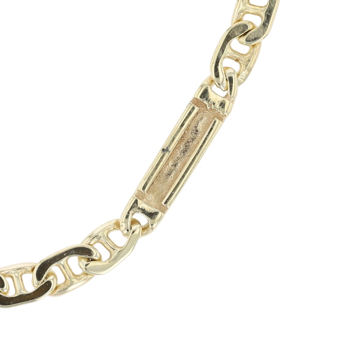 2.8mm Bar and Anchor Link Chain 24.5" Necklace 14k Yellow Gold 13.73 Grams