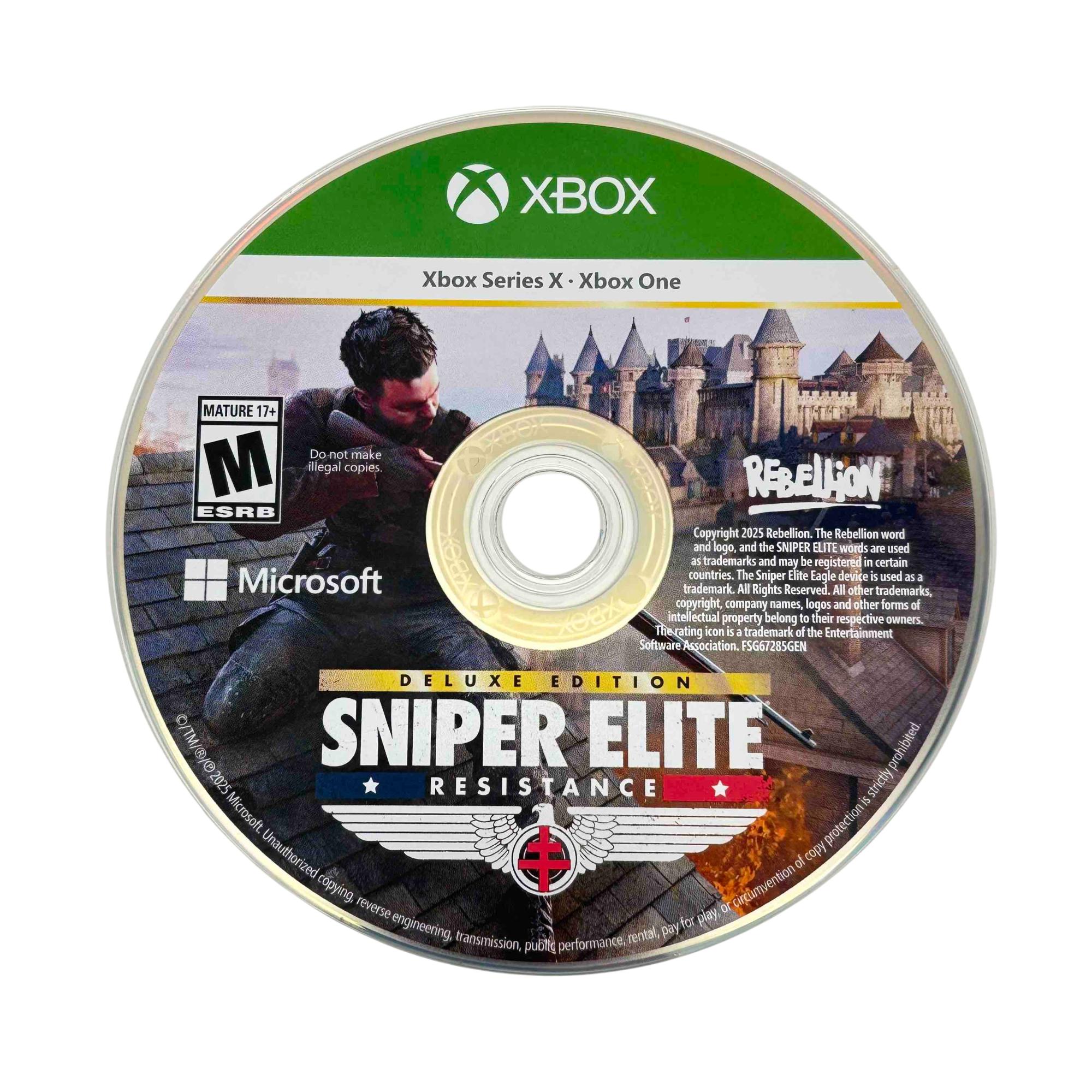 Microsoft Xbox One/X - Sniper Elite: Resistance Deluxe Edition Game Disc