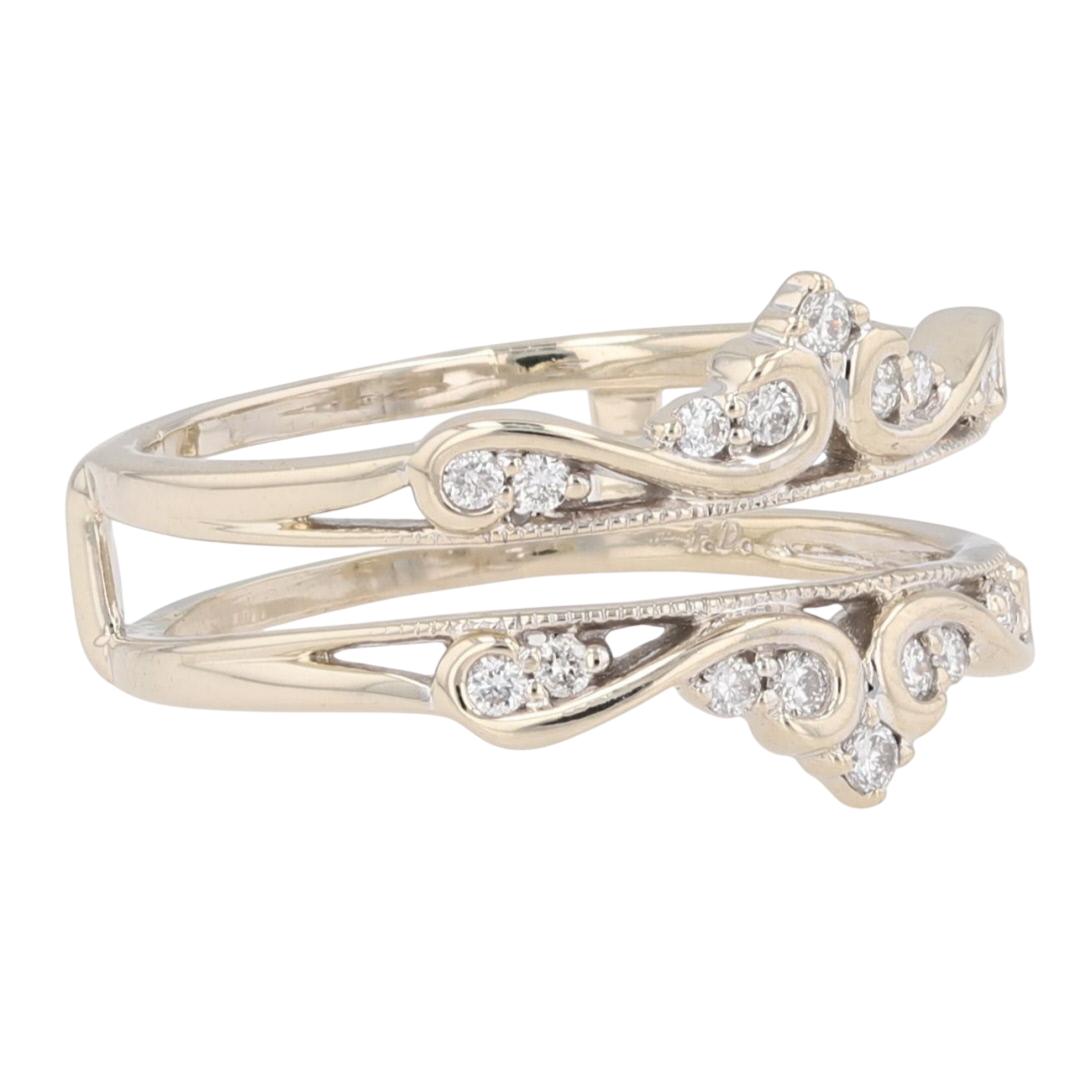 .23ctw Diamond Engagement Enhancer Wedding Band Ring 14k White Gold Size 8