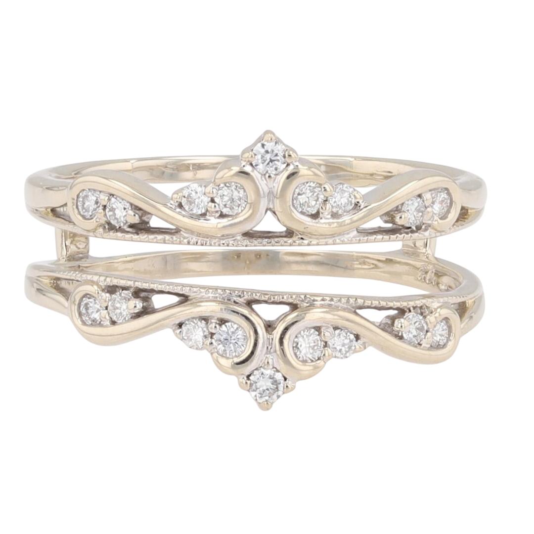 .23ctw Diamond Engagement Enhancer Wedding Band Ring 14k White Gold Size 8