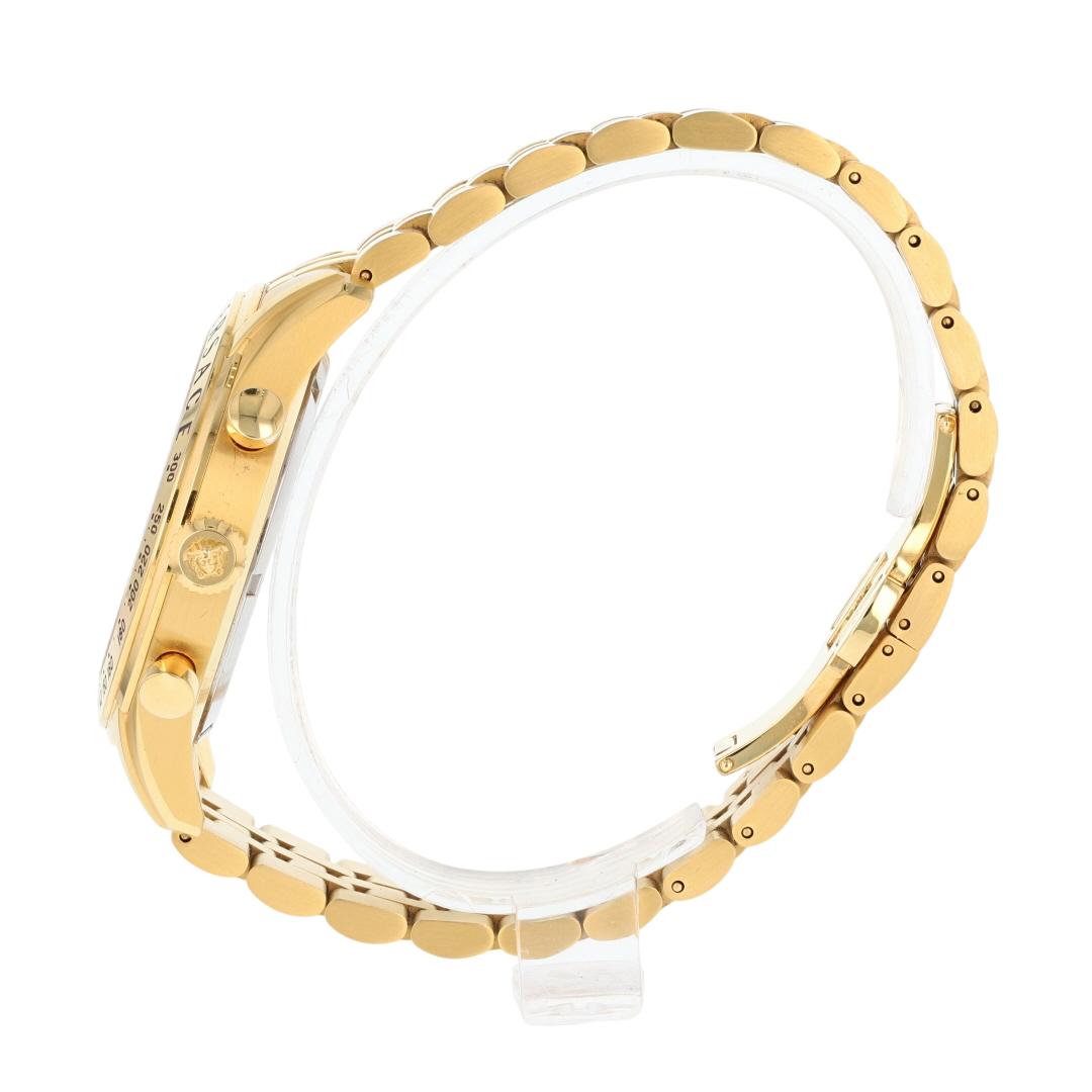 Versace Chrono Master 44mm Black Dial Gold-Tone Stainless Steel Men's Watch