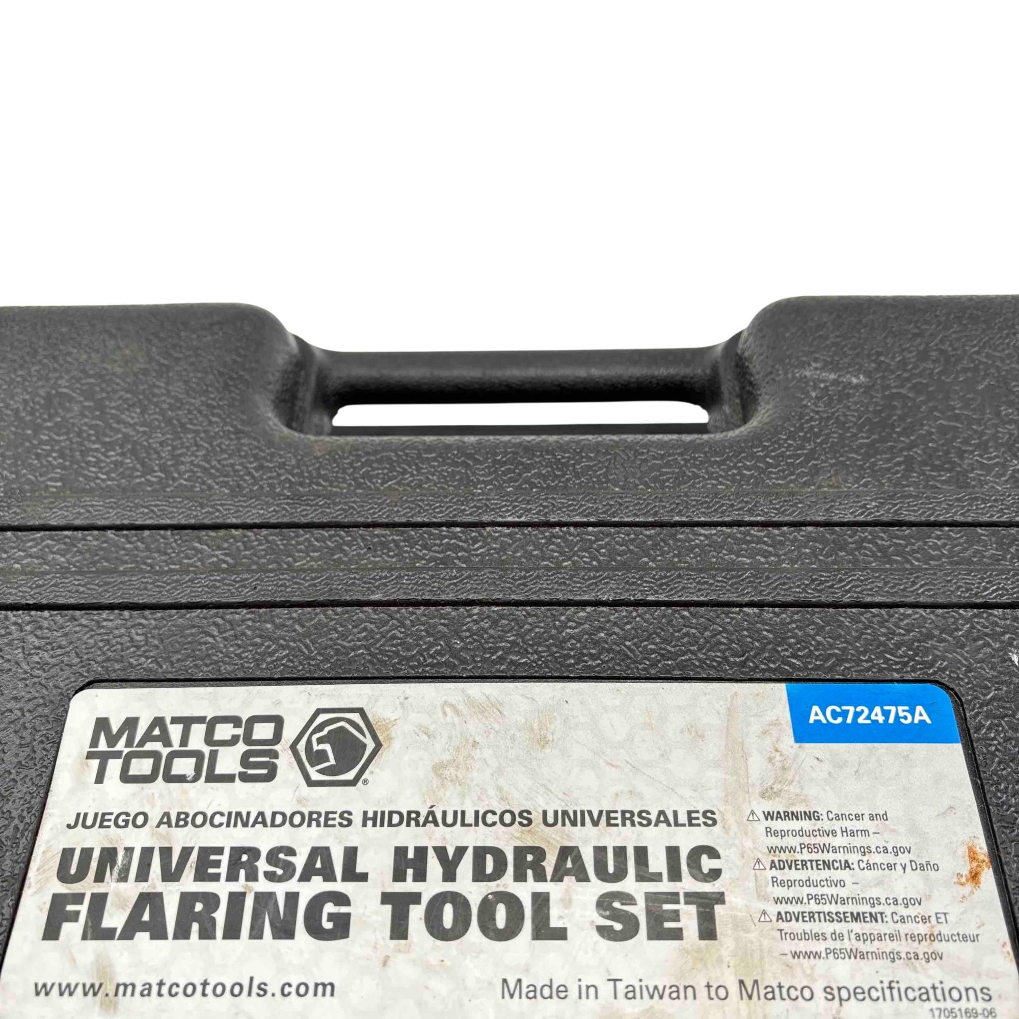 Matco Tools AC72475A Universal Hydraulic Flaring Tool Set