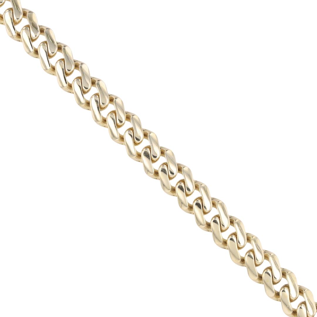 Oro Monaco 7.7mm Hollow Curb Link Chain 18" Necklace 14k Yellow Gold 19 ...