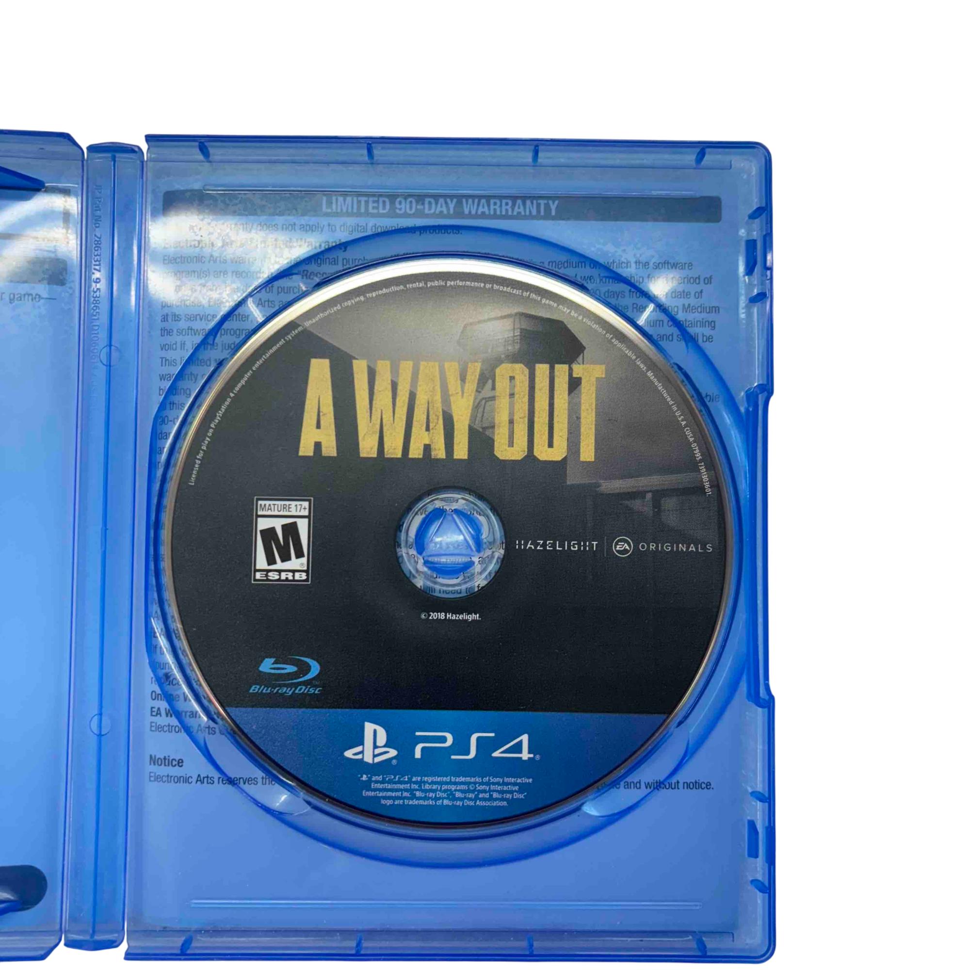 A Way Out Video Game for PlayStation 4
