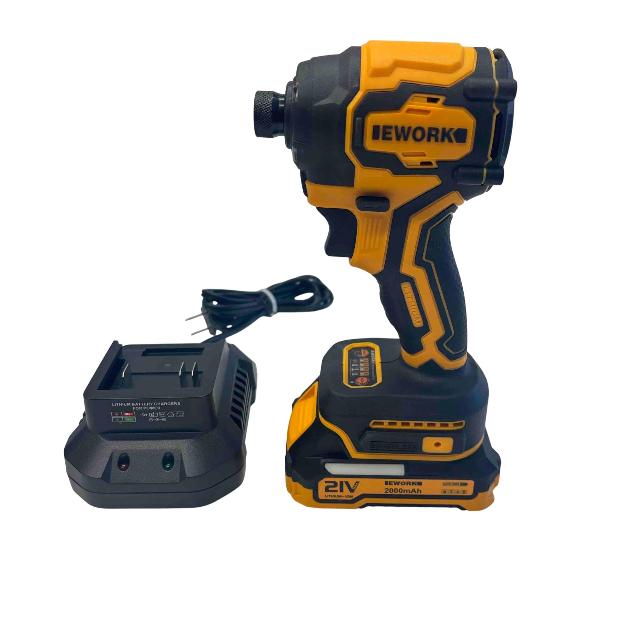 EWORK EK-21XH 1/4" 21V Cordless Impact Driver Kit