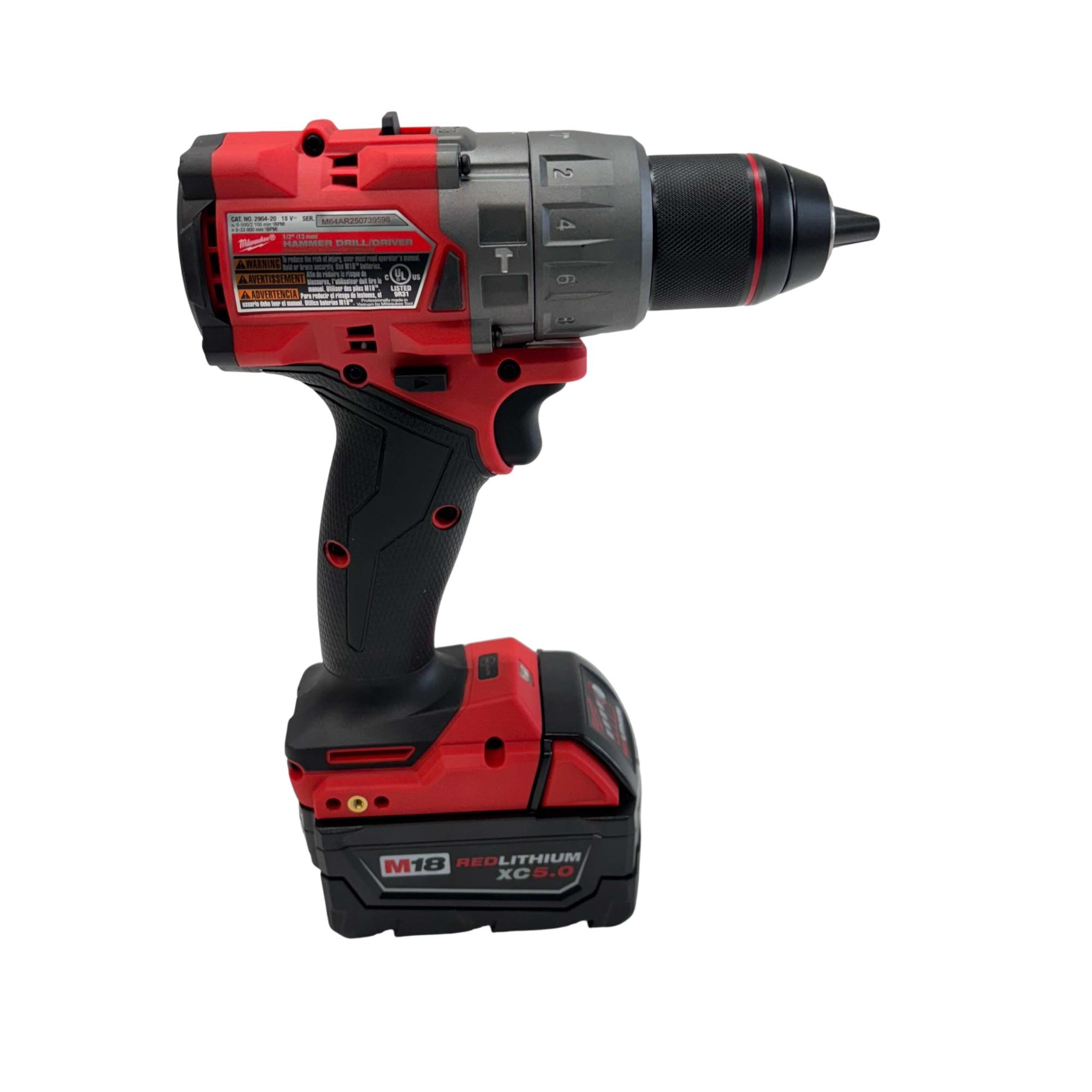 Milwaukee 2904-20 M18 FUEL 18V 1/2" Cordless Hammer Drill/Driver