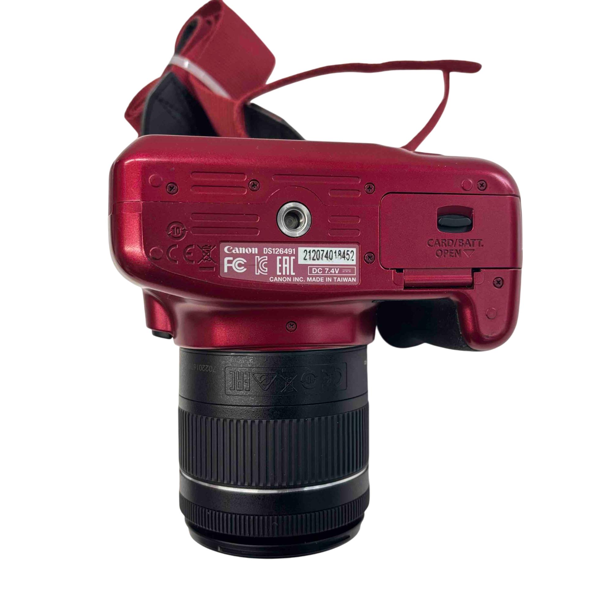 Canon EOS Rebel T5 Red Digital SLR 18MP Camera Kit EF-S 18-55mm Lens ...