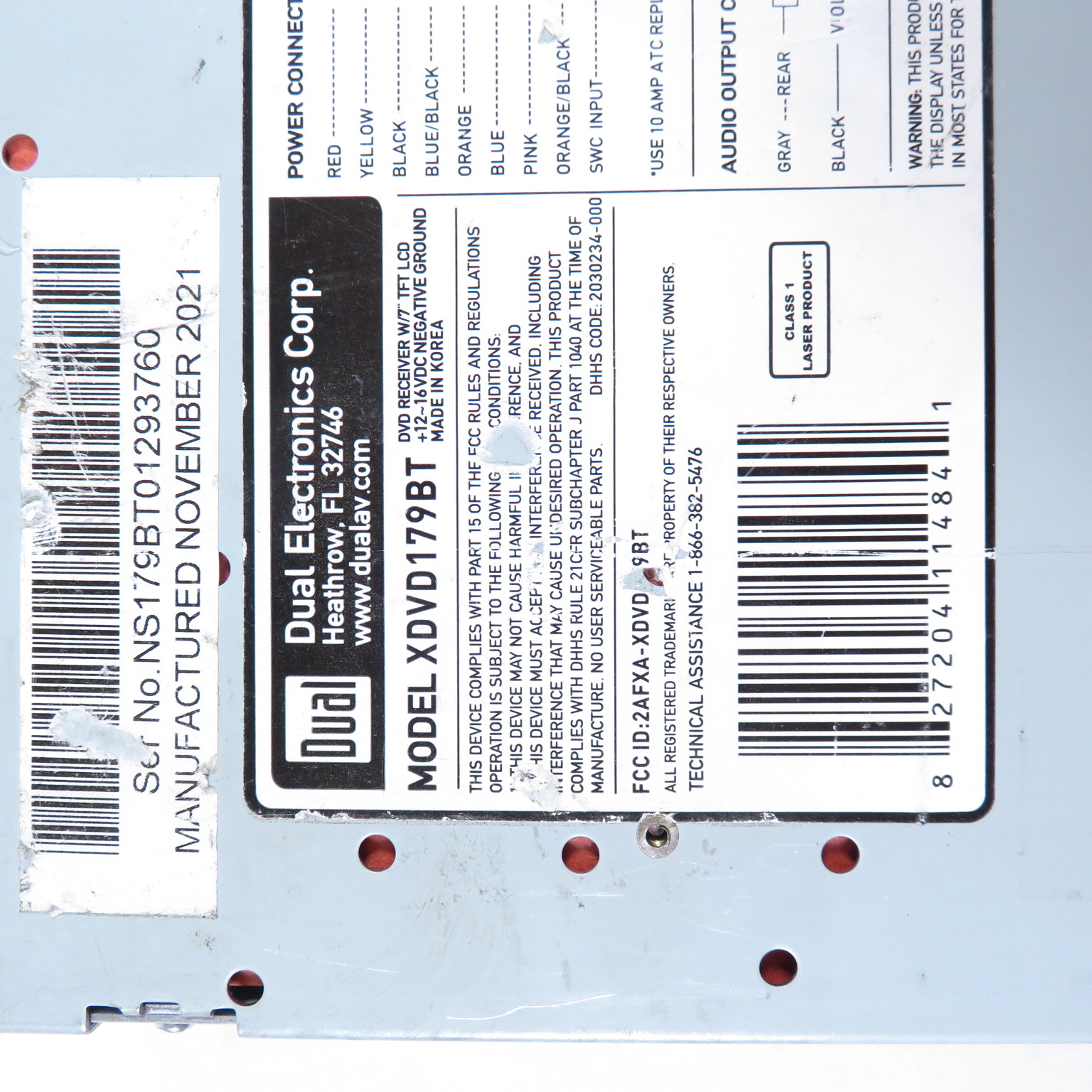 Dual Electronics XDVD179BT 7-inch Touch Screen 1-DIN Car Stereo Receiver