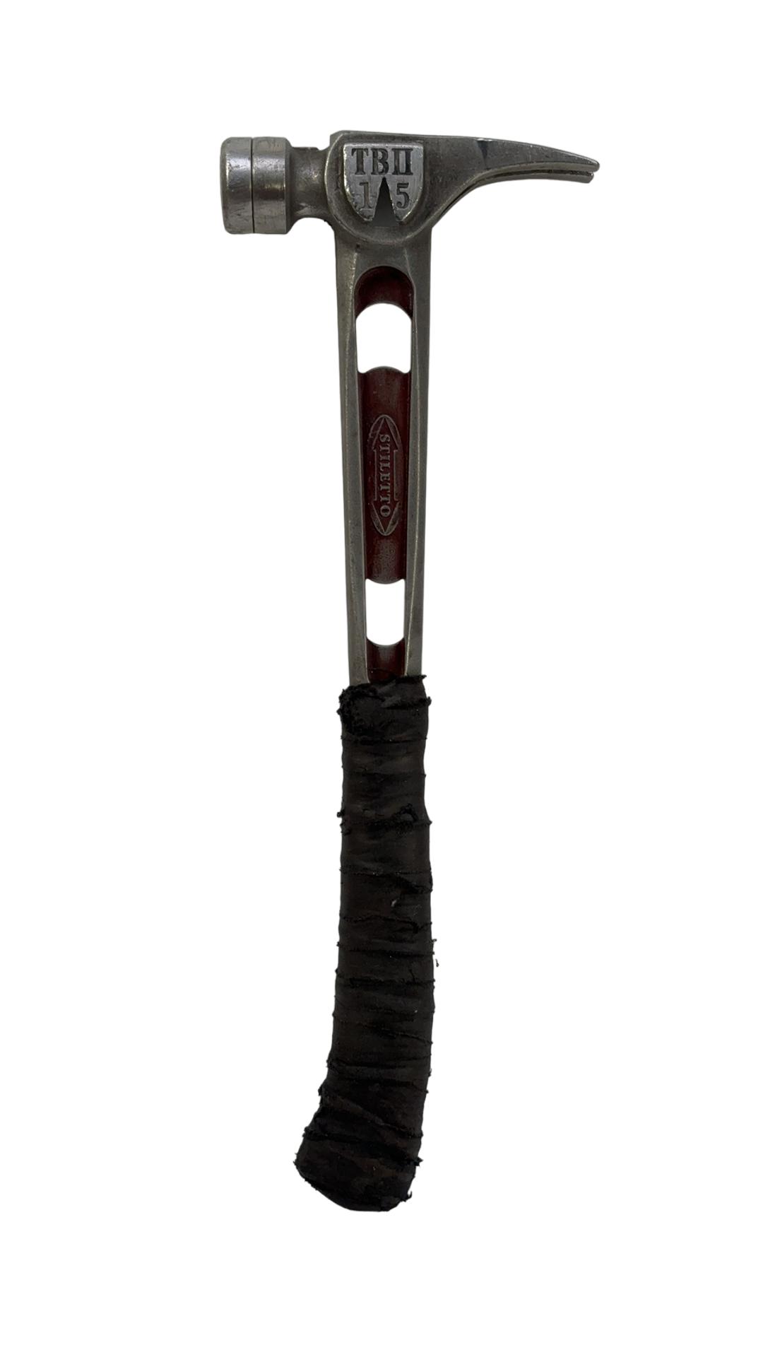 Stiletto TBII-15 TiBone 15 oz. Milled Face Straight Handled 18" Hammer