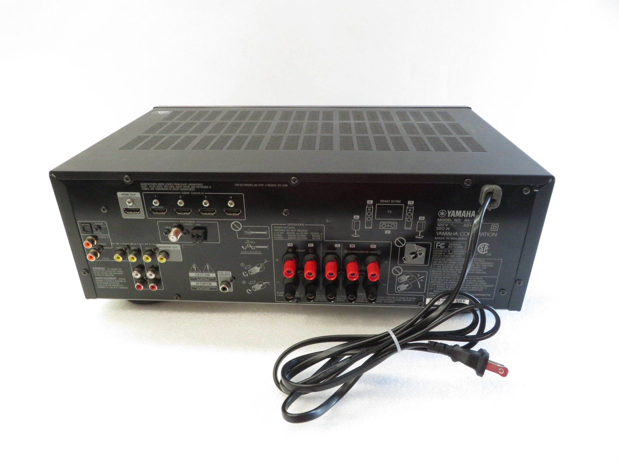 Yamaha RX-V385 5.1-Channel 4K Ultra HD AV Receiver