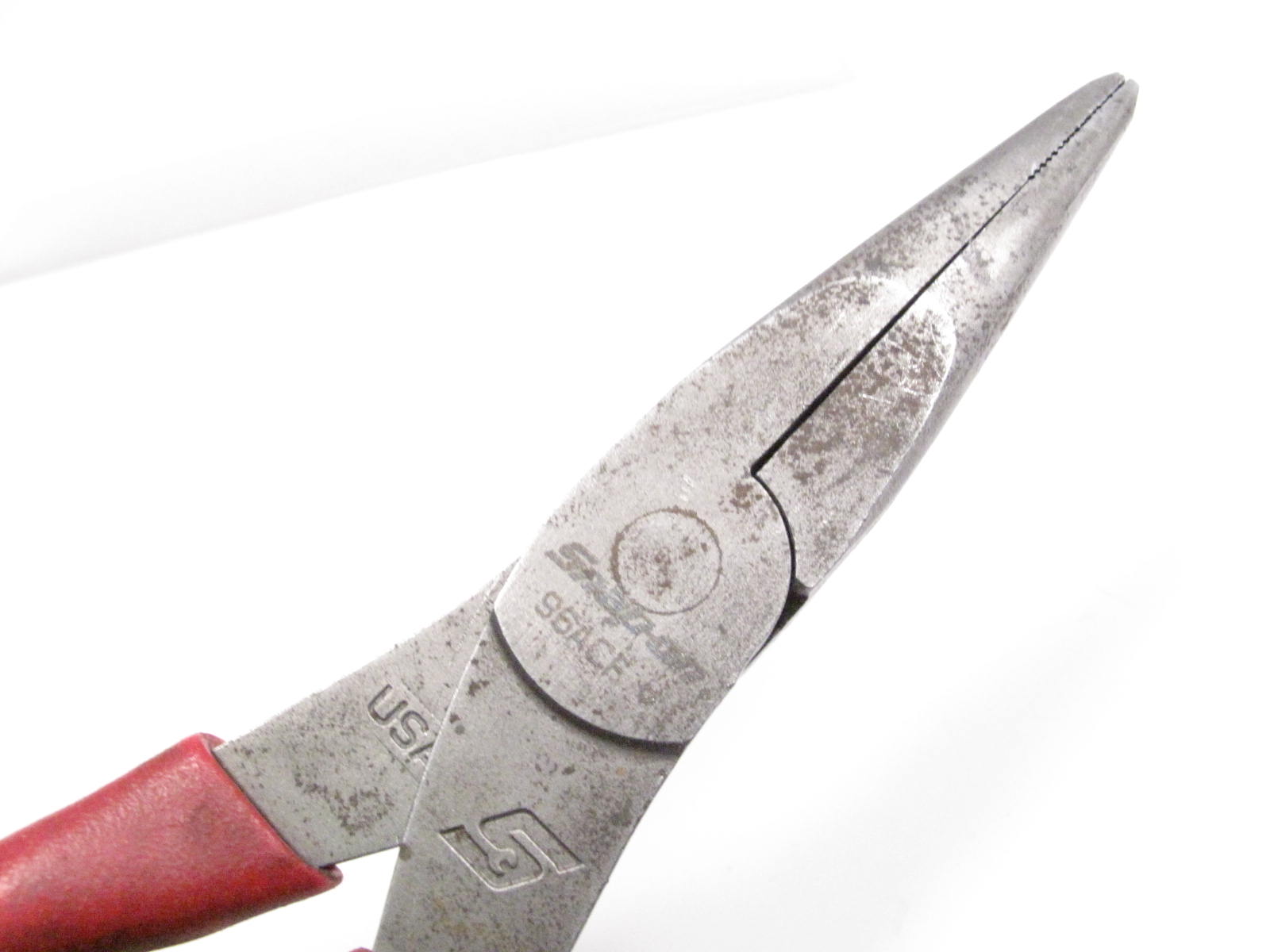 Snap On 96ACF Talon Grip Needle Nose Pliers Red 8"