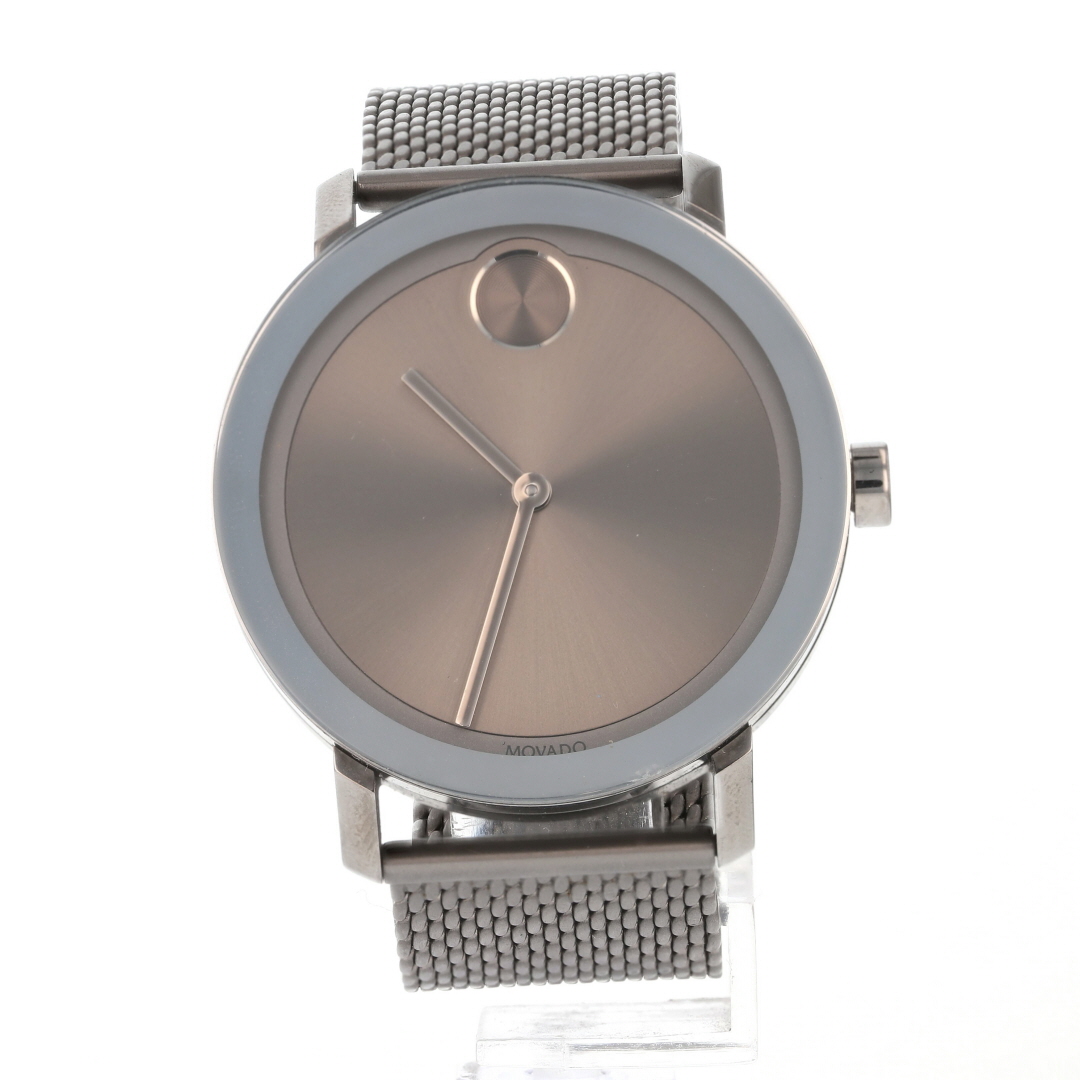 Movado BOLD 40mm Gray Dial Quartz Mesh Strap Stainless Steel Men's ...