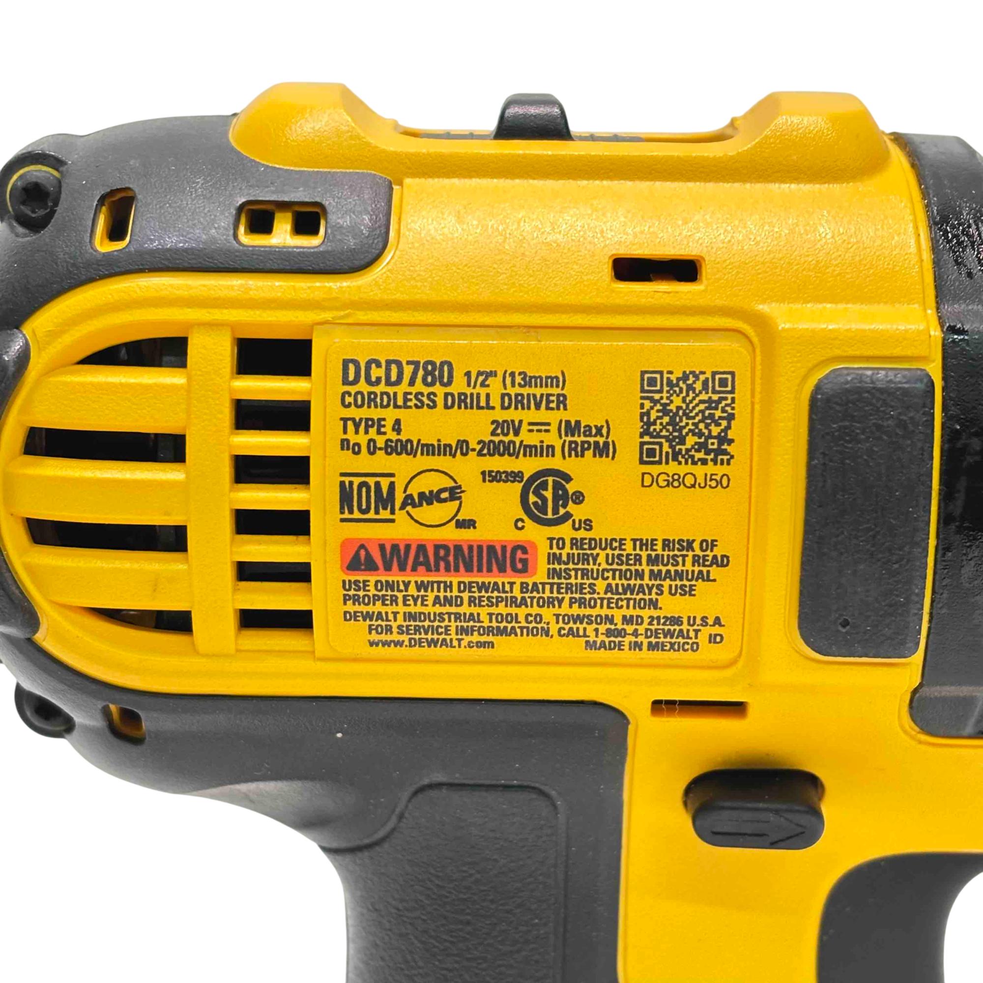 DEWALT DCD780 20-Volt MAX Li-Ion Cordless Compact 1/2 in. Drill Driver